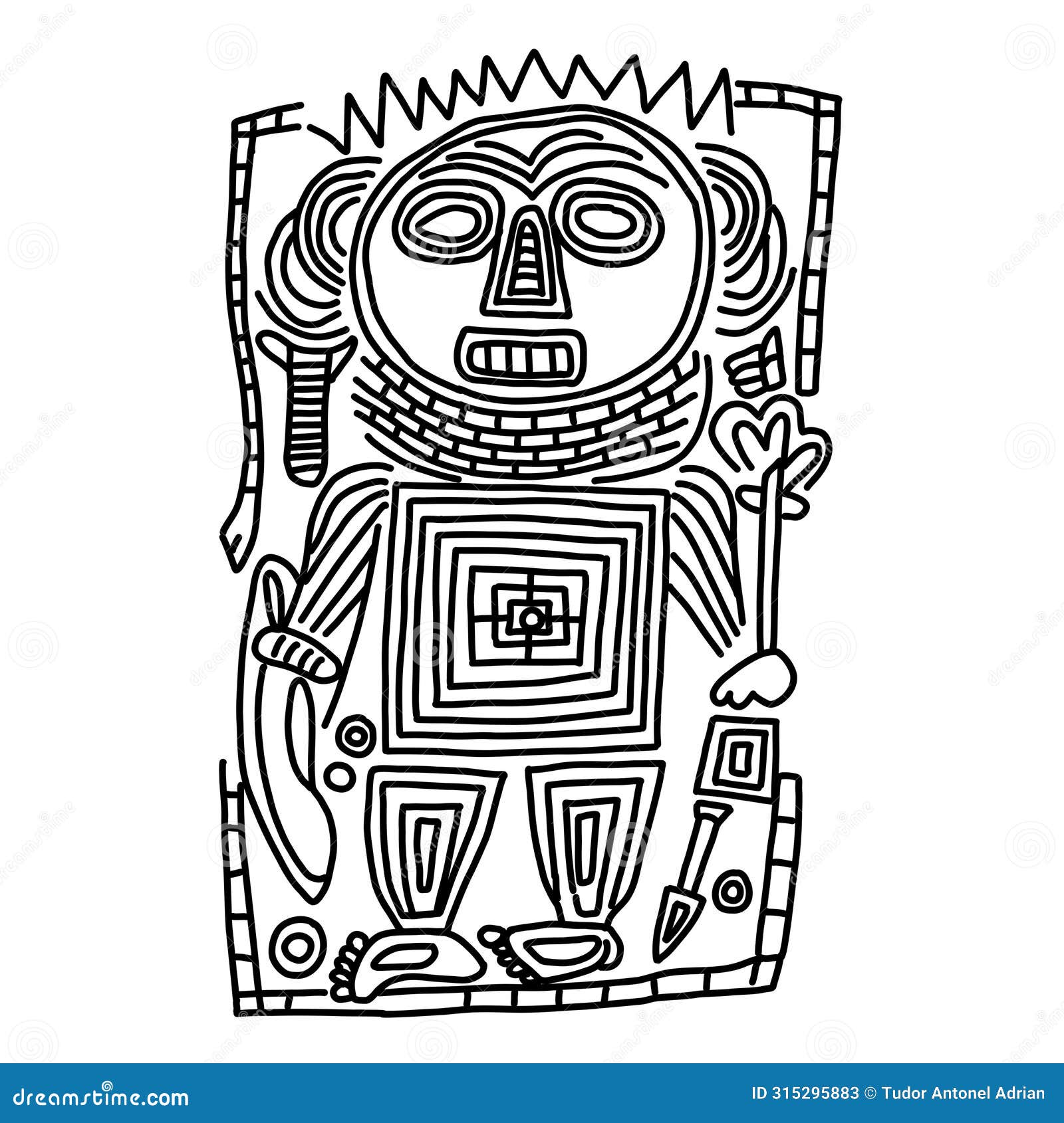 Ancient Idol Statue Symbolizes Spirituality In African And Australasian ...