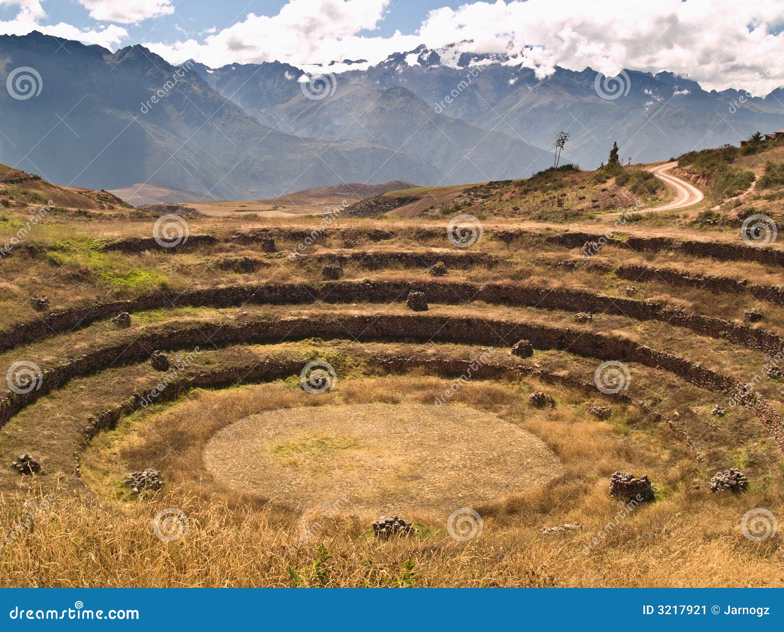 Ancient Inca Circular Terraces Stock Image - Image of archeology, ruins ...