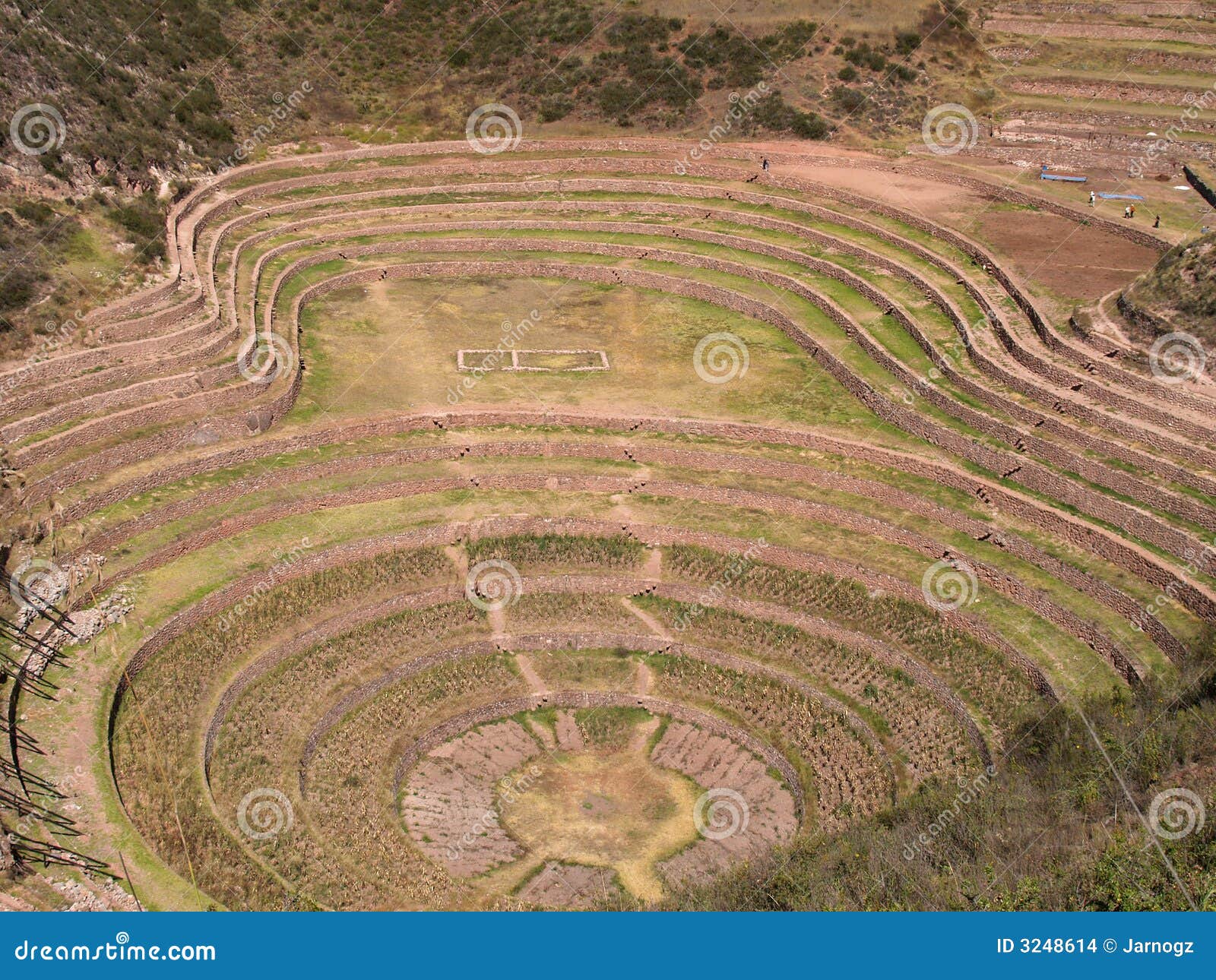 Ancient Inca Circular Terraces Stock Photo - Image of irrigation ...