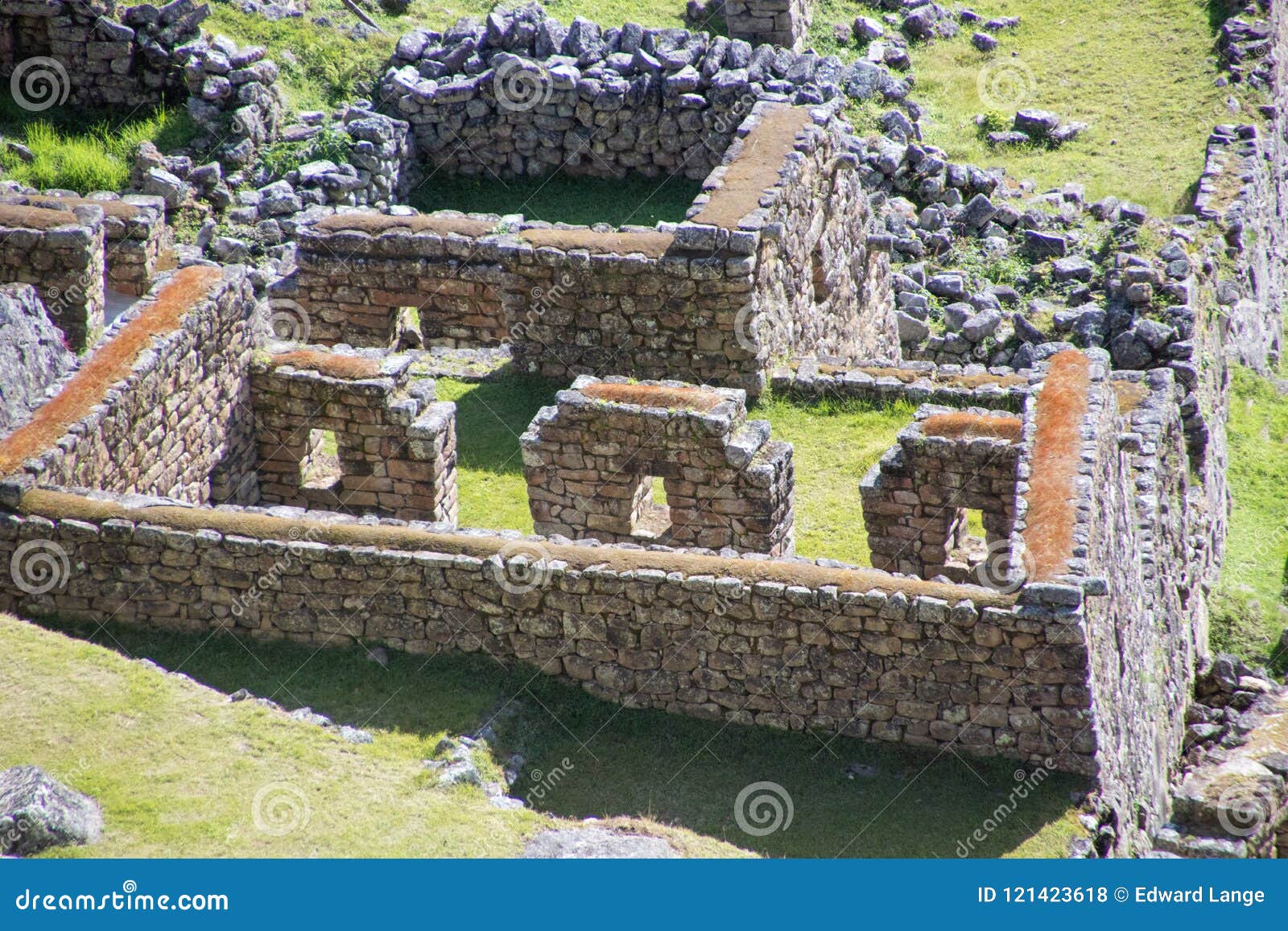 The Ancient Inca Ruins in Machu Picchu, Peru Stock Photo - Image of ...