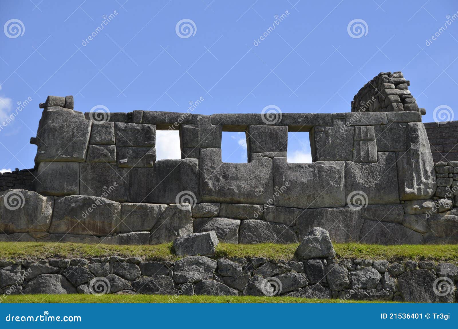 Ancient Inca Temple on Machu Picchu Stock Image - Image of landmark ...