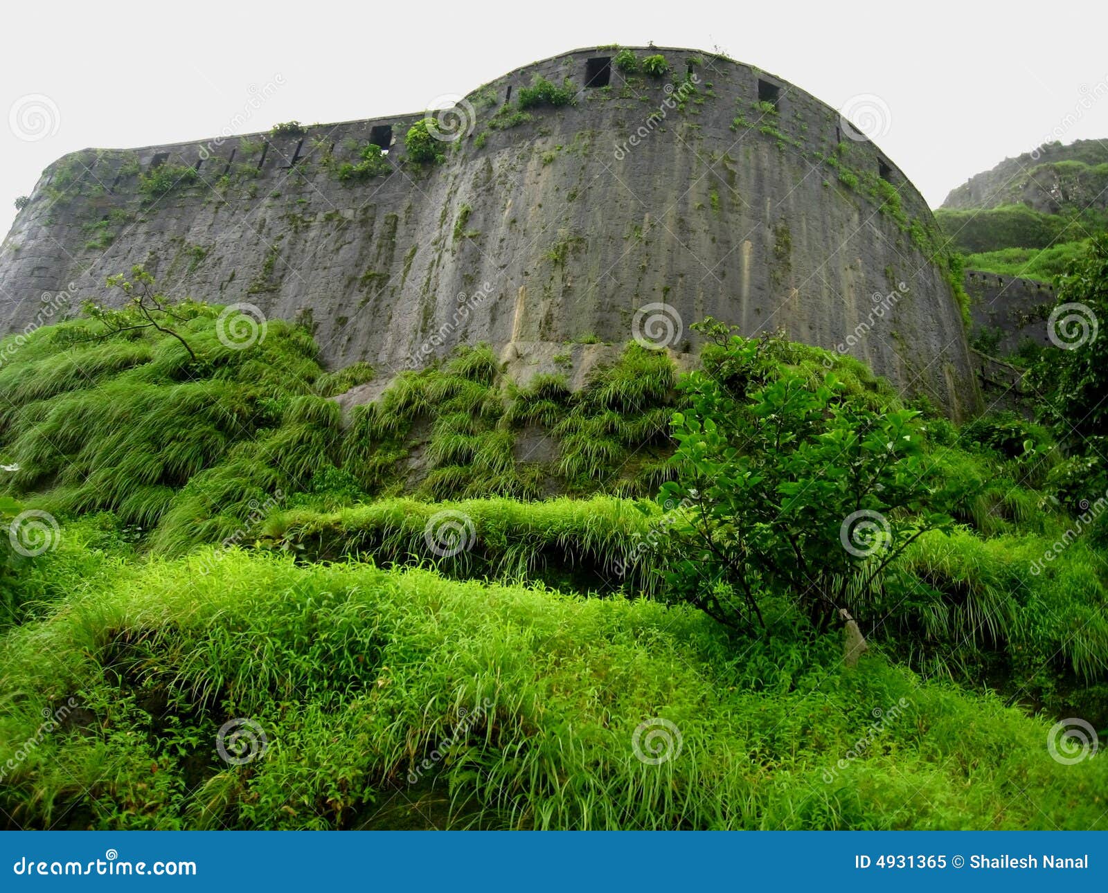 Ancient Indian fort stock image. Image of exterior, vegetation - 4931365
