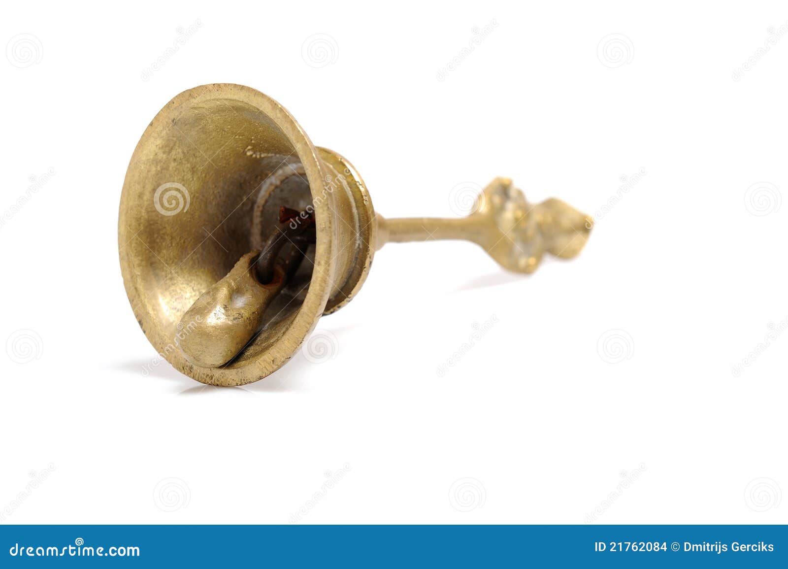 Ancient Indian Gold Bell Isolated Stock Photo - Image of alert, angle ...