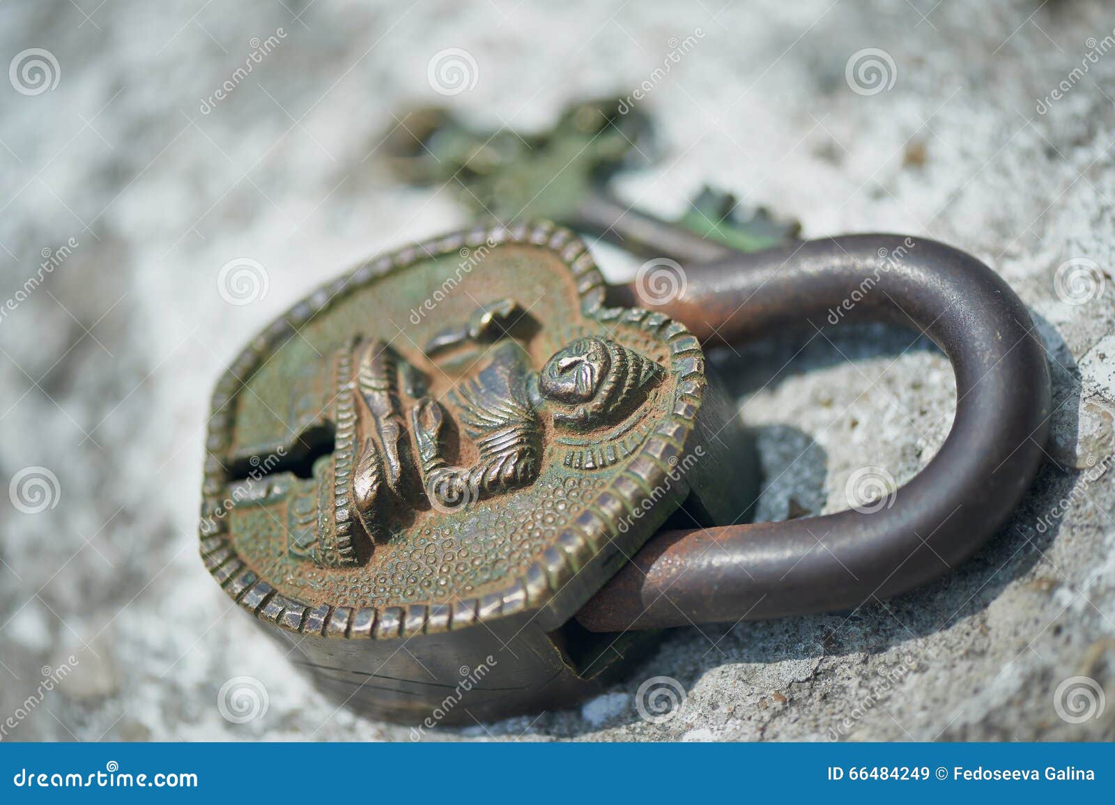Ancient Indian Key Lock, Green with Age Stock Image - Image of obsolete ...