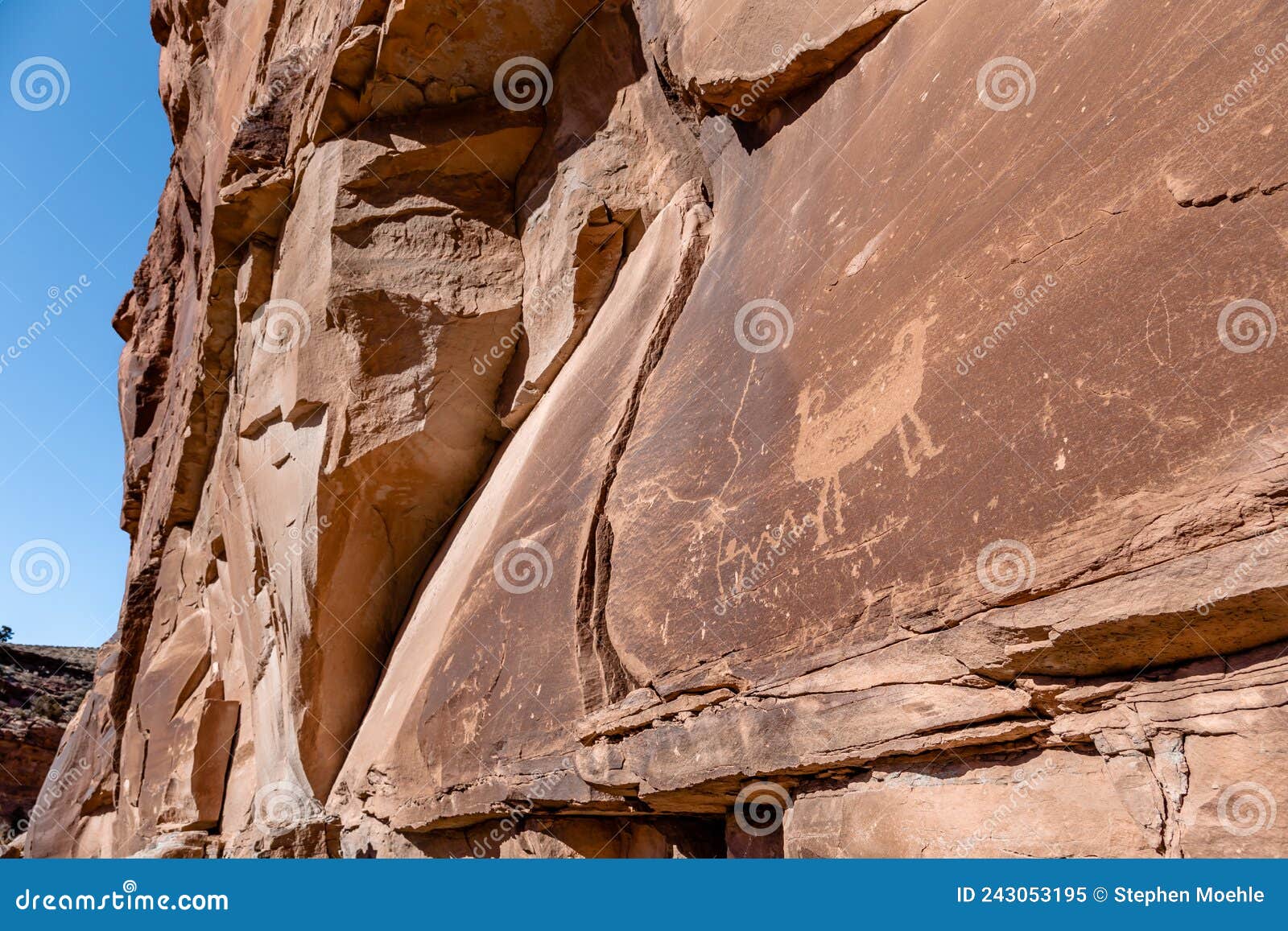 Ancient Indian Petroglyph Panels, Moab ,Utah Editorial Image - Image of ...