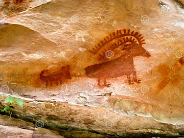 Ancient Indian Pictograph stock image. Image of monument - 17222623