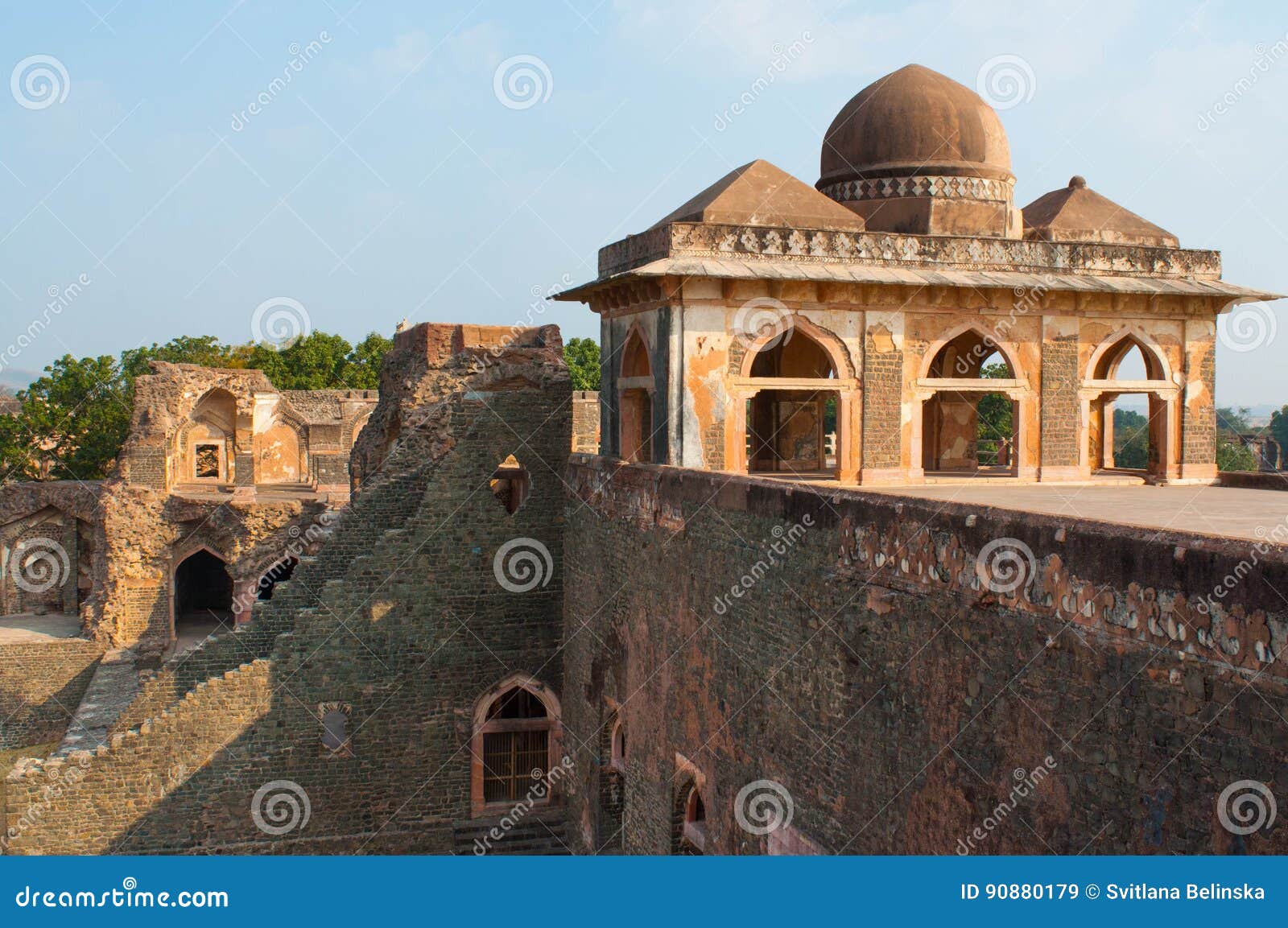Ancient Indian Temple, Old Fortress Ruins Stock Image - Image of ...