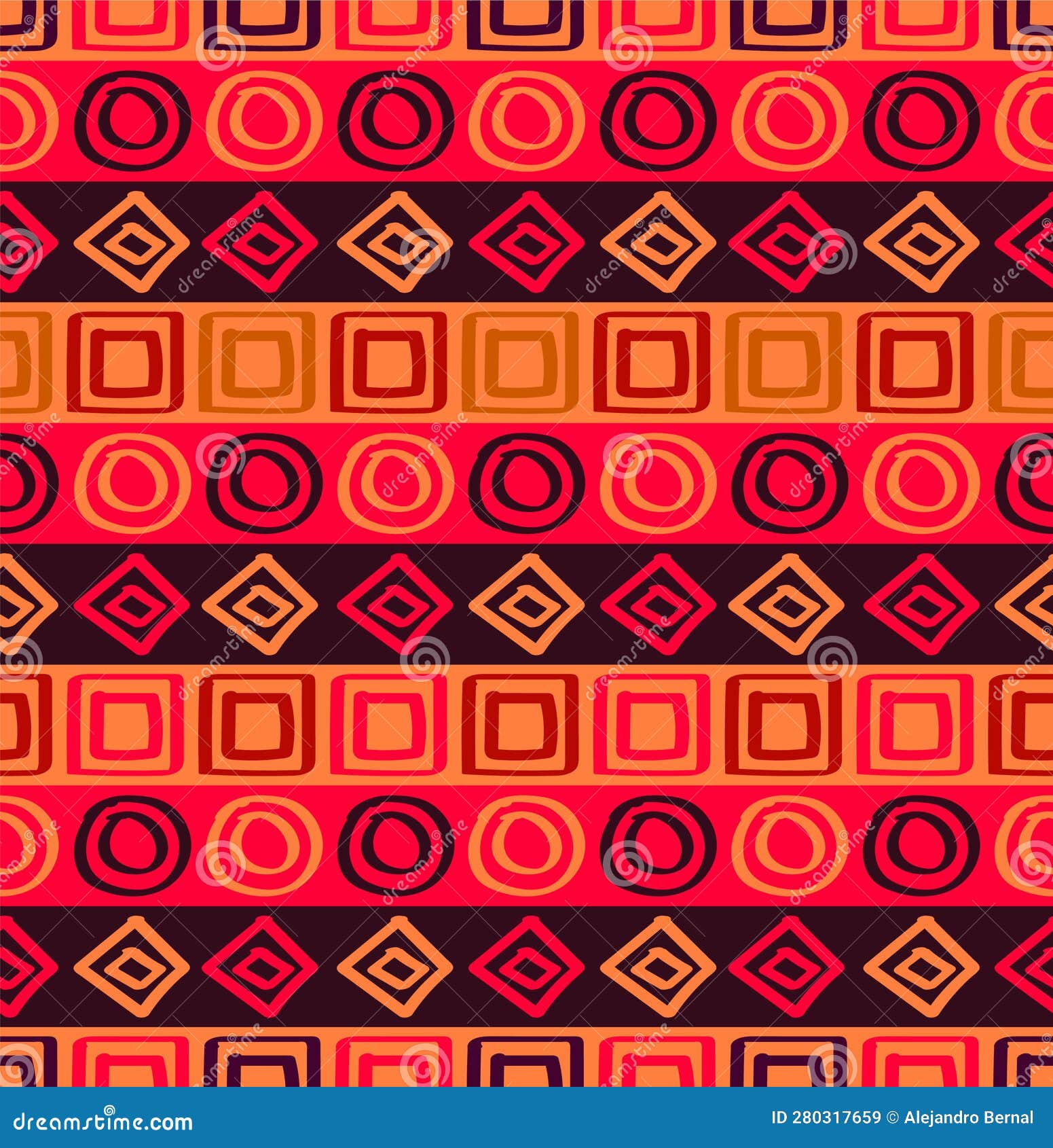 Ancient Indigenous Geometric Figures Seamless Stock Illustration ...