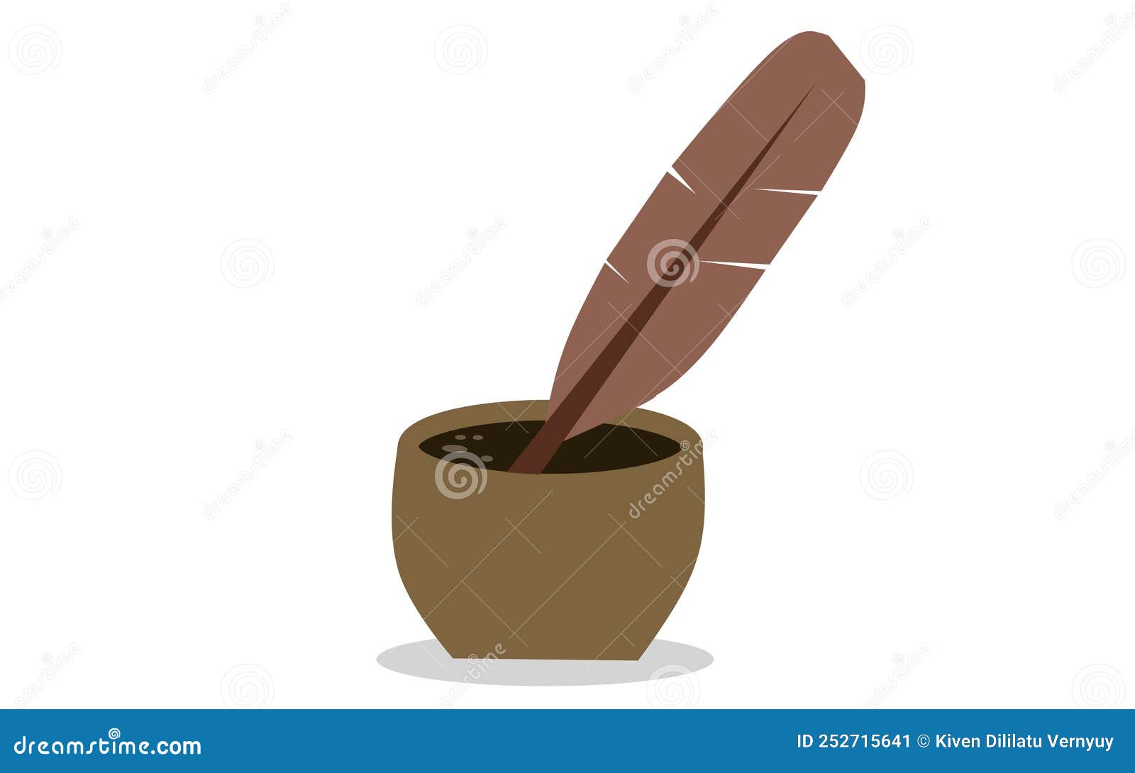 Ancient Ink Writing and Pen of Romans Stock Illustration - Illustration ...