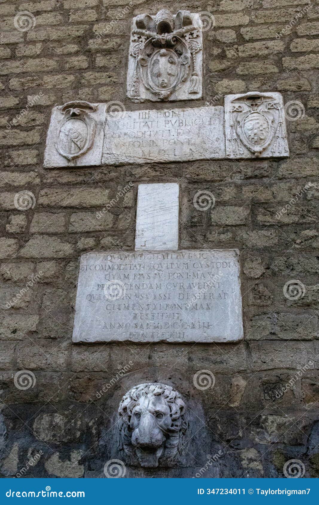 Ancient Inscriptions: the Stone Wall of Mysteries Stock Illustration ...