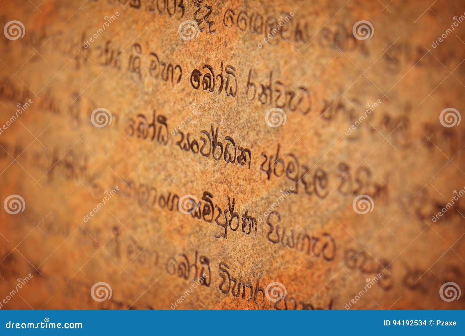 Ancient Inscriptions on the Temple Wall. Sri Lanka Stock Photo - Image ...