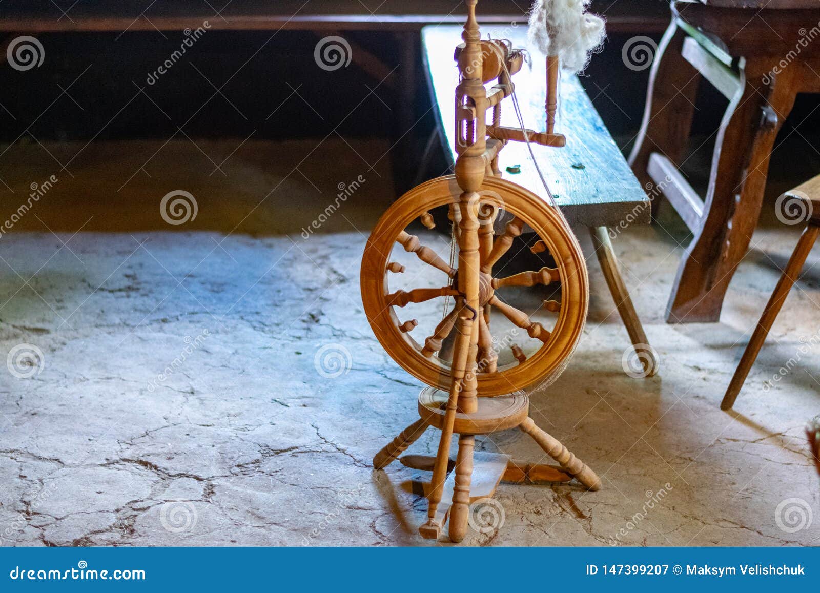 Ancient Interior of the Room of the Weaver. Stock Image - Image of ...