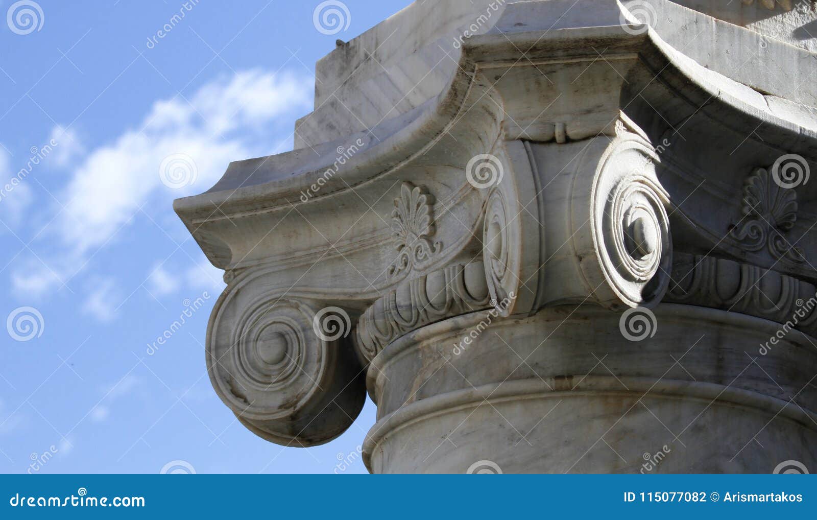 Ancient Ionic column stock photo. Image of antique, concept - 115077082