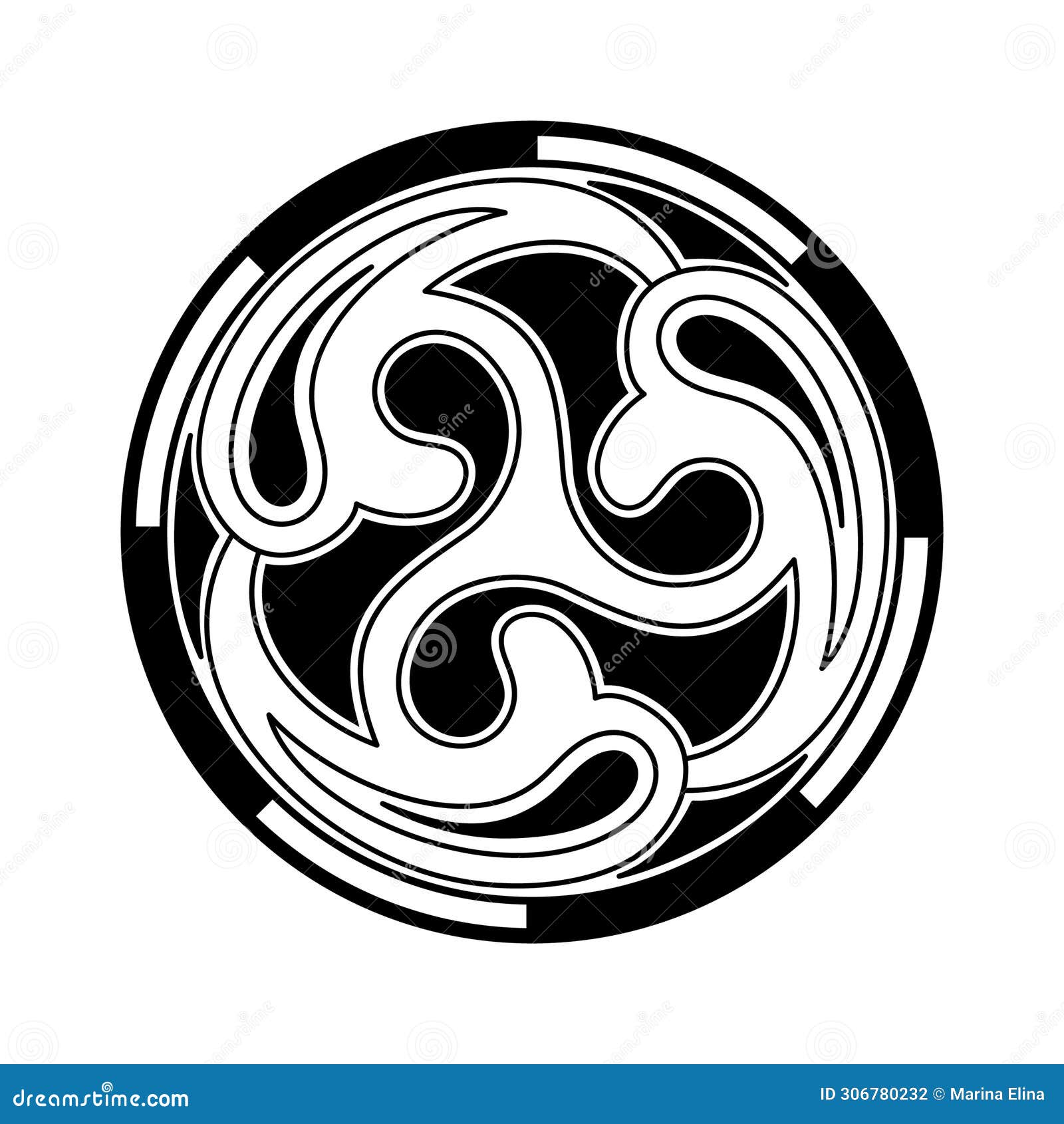 Ancient Irish Symbol. Ethnic Sign With Magic Firebirds. Celtic Knot ...