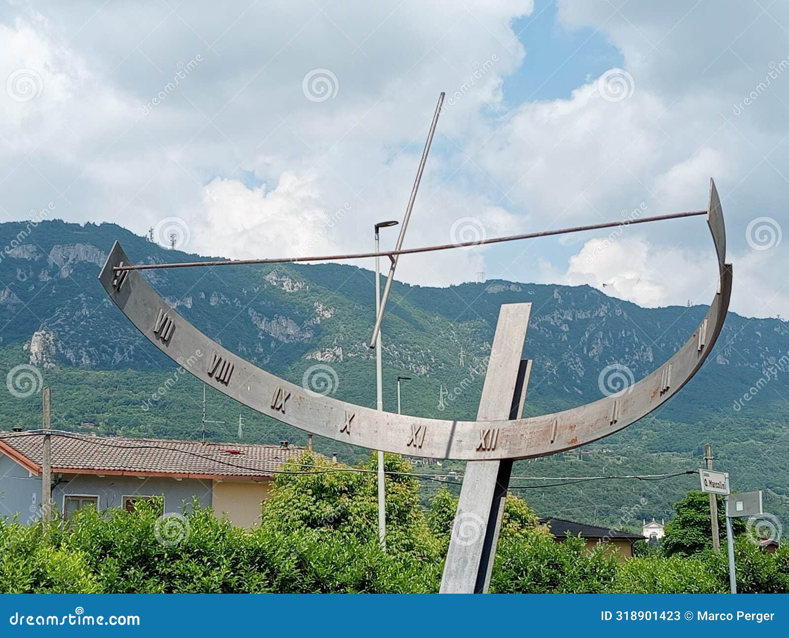 Ancient Iron Architecture Used As a Solar Clock Stock Image - Image of ...