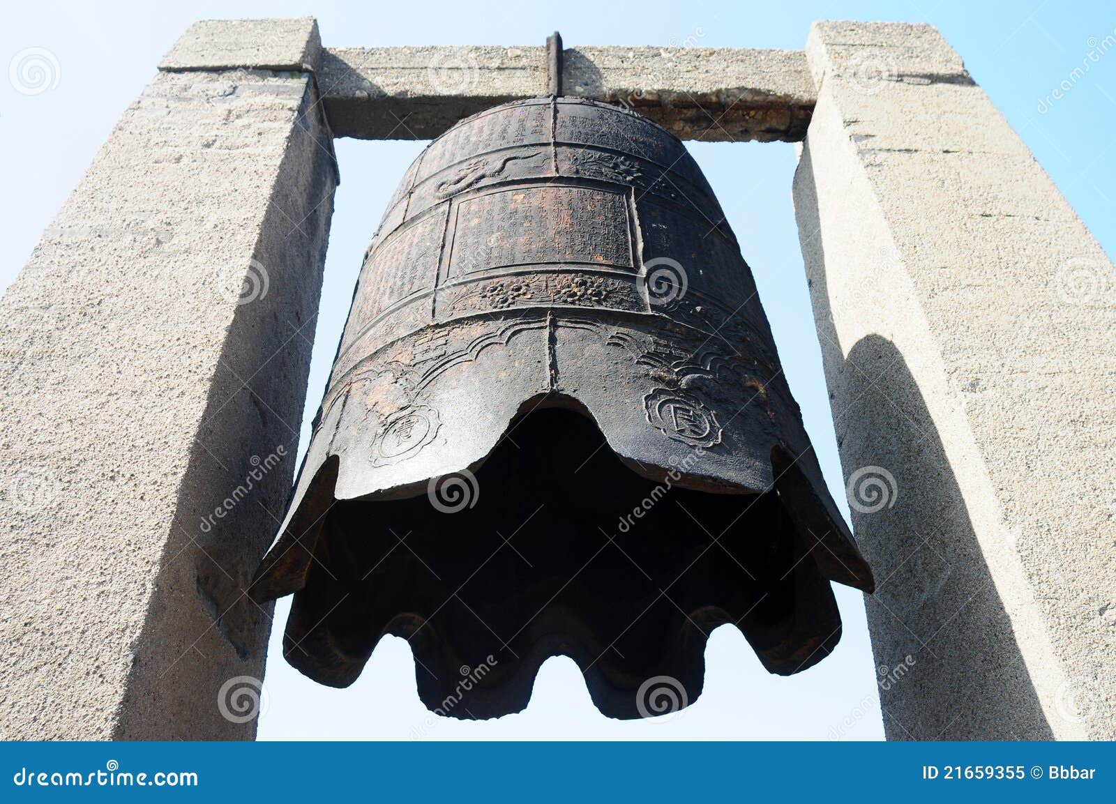 Ancient iron bell stock image. Image of bronze, religion - 21659355