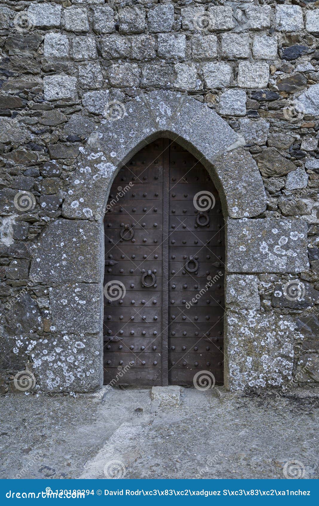Ancient Iron Gates of a Medieval Castle Stock Photo - Image of enter ...