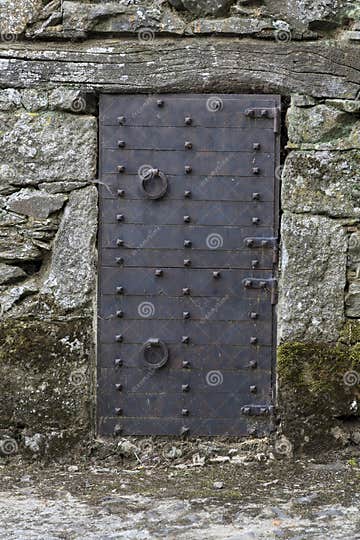 Ancient Iron Gates of a Medieval Castle Stock Photo - Image of design ...