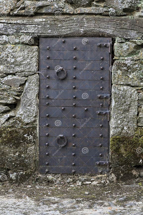 Ancient Iron Gates of a Medieval Castle Stock Photo - Image of design ...