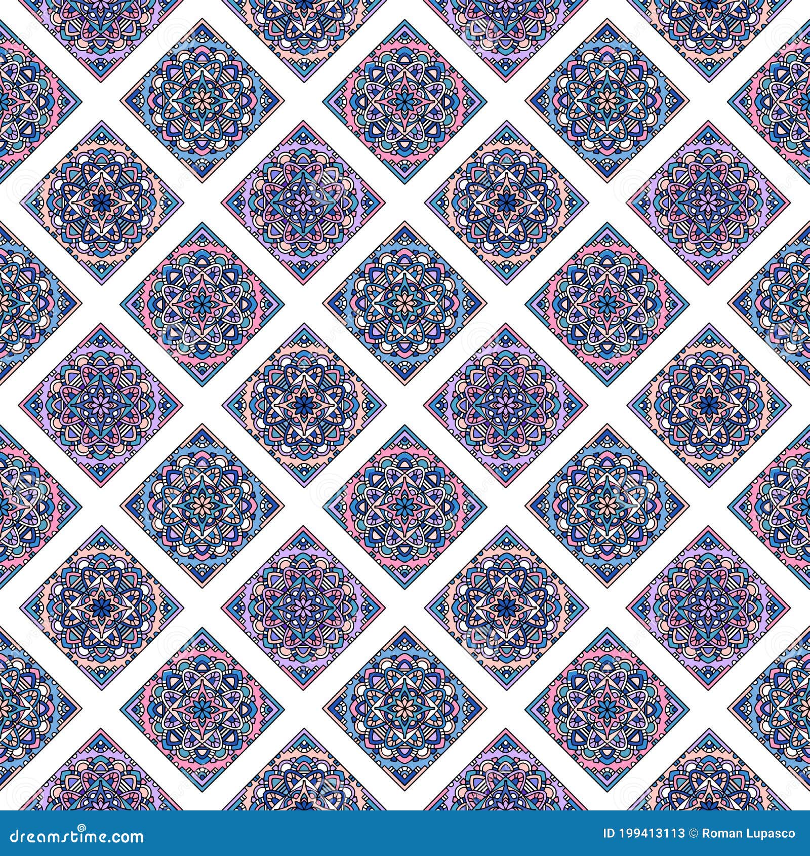 Ancient Islamic Seamless Pattern Stock Vector - Illustration of ...