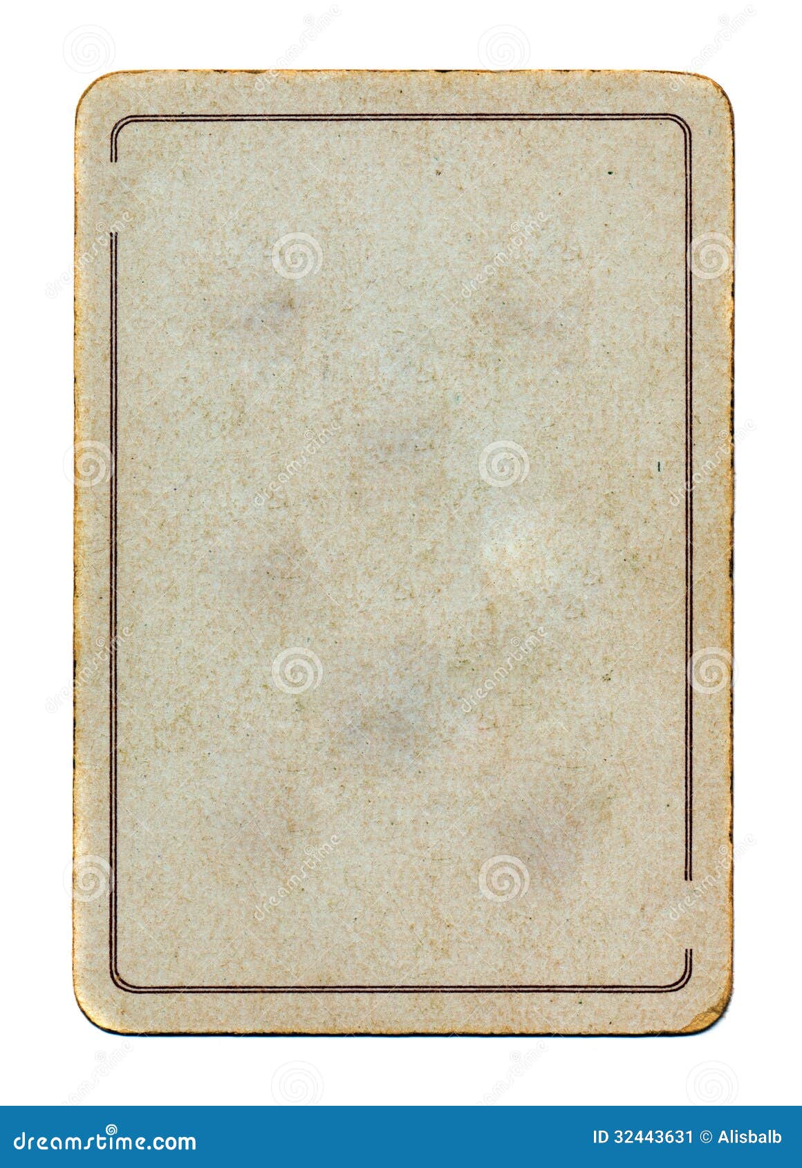 Ancient Isolated Playing Card Paper Empty Background with Line Stock ...