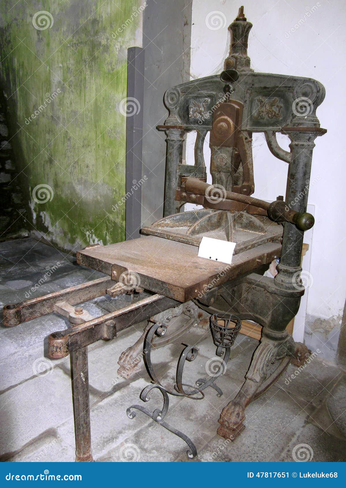 Ancient Italian Printing Press Stock Image - Image of information ...