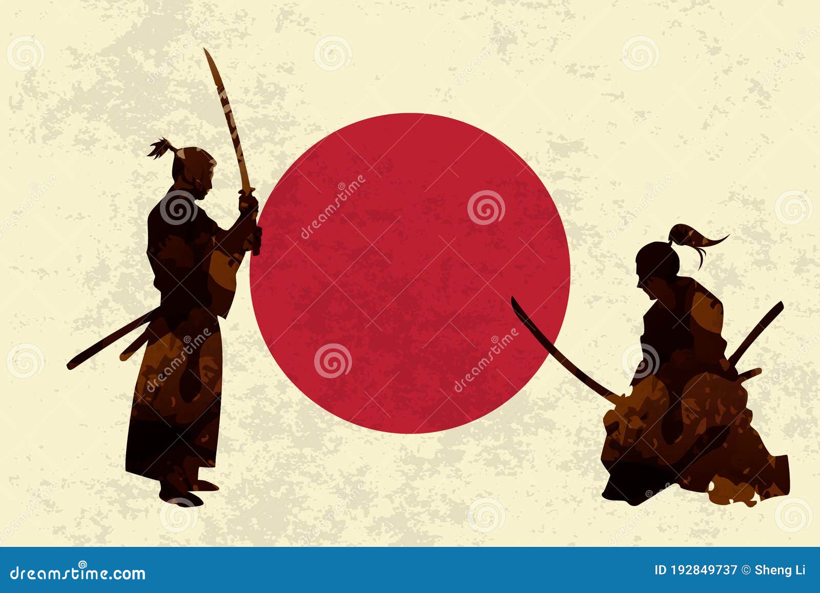 Samurai Duel Comic Scene Royalty-Free Stock Photography | CartoonDealer ...