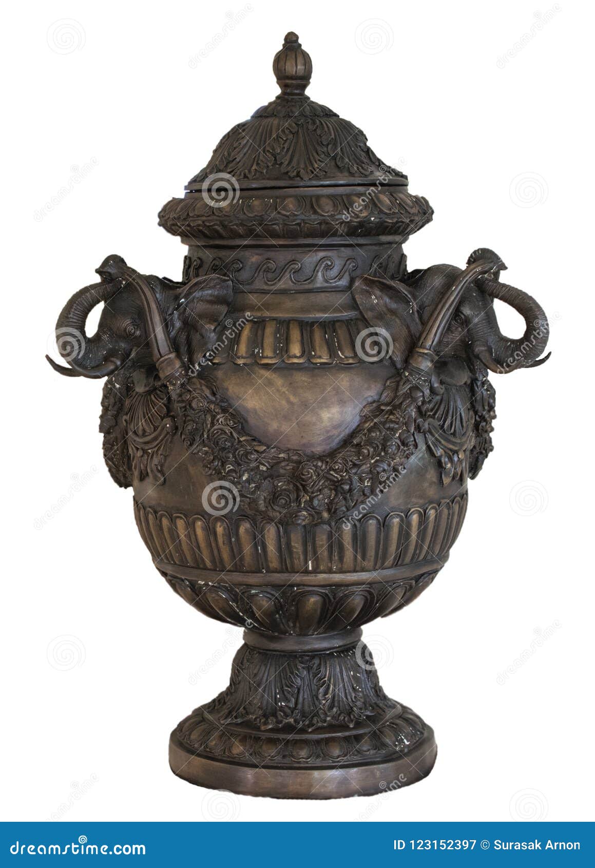 Ancient Jar on a White Background with Path Lines Stock Image - Image ...