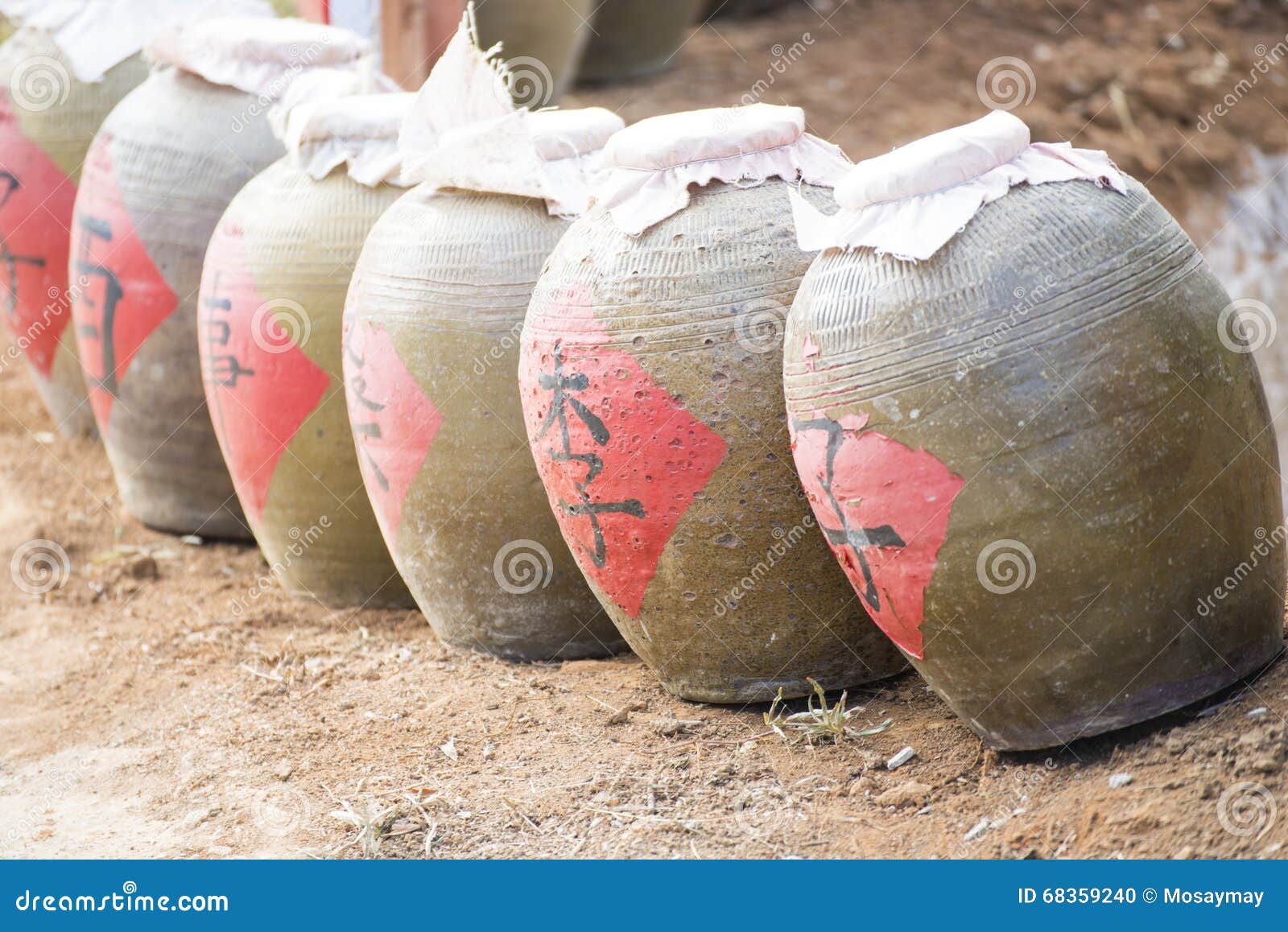 Ancient Jars for Fermentation Liquor Stock Photo - Image of ancient ...