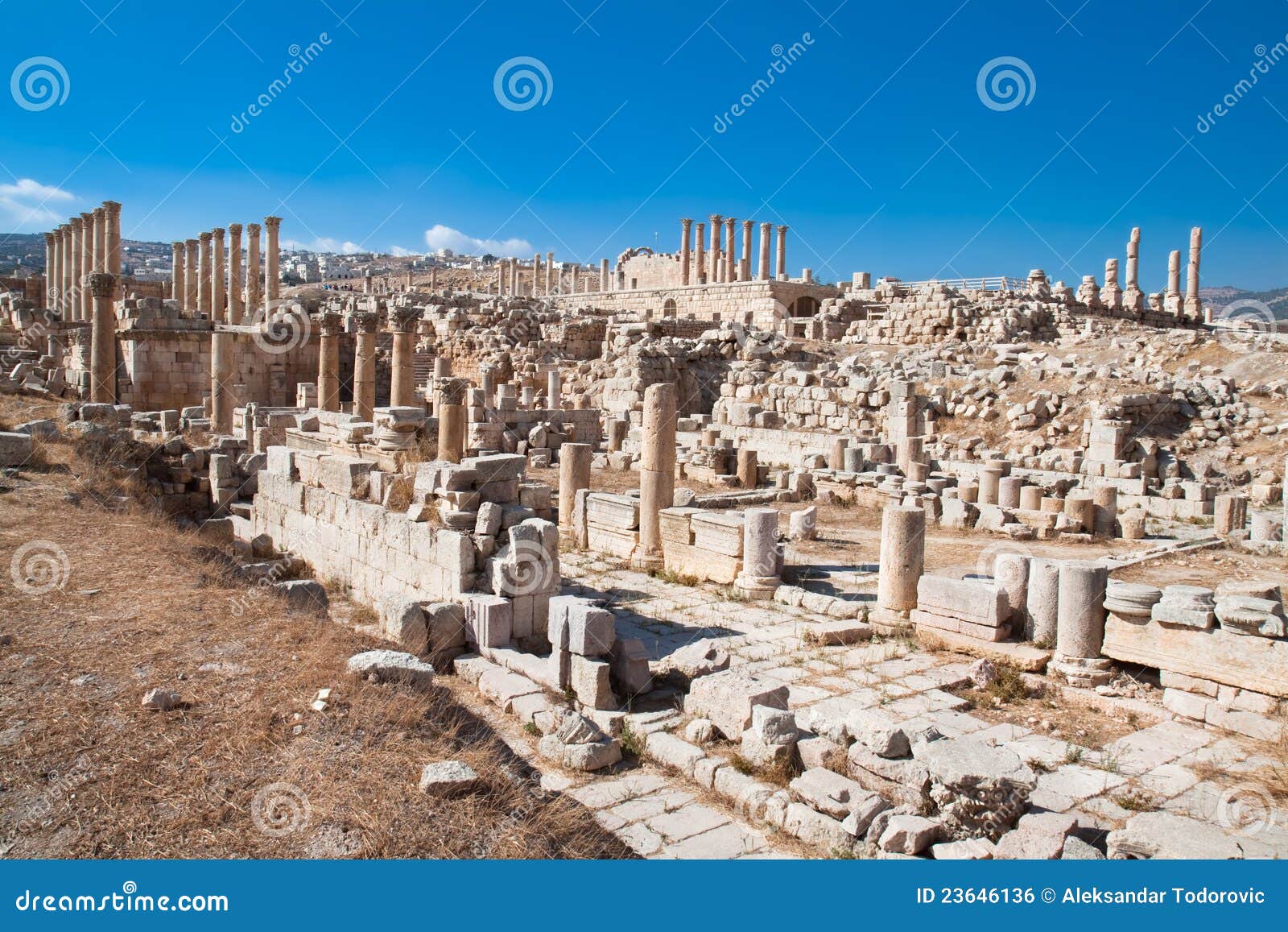 Ancient Jerash Ruins, Jordan Stock Photo - Image of entrance, centuries ...