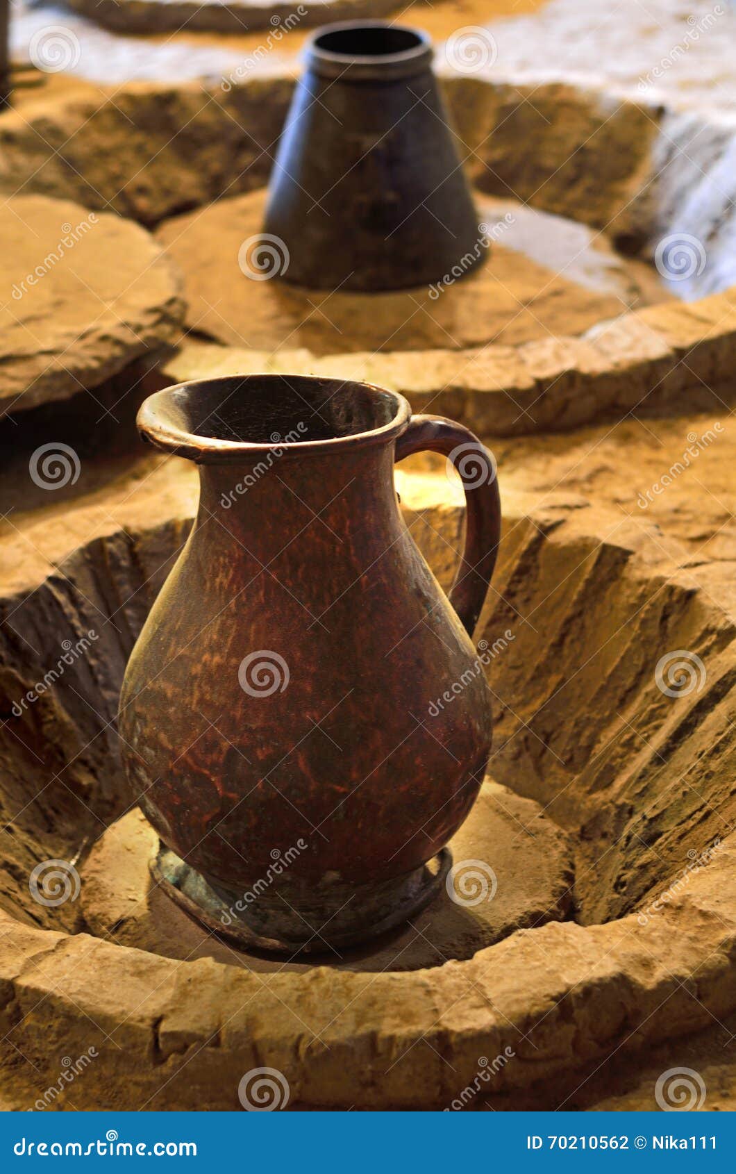 Ancient jug of wine. stock photo. Image of style, brandy - 70210562