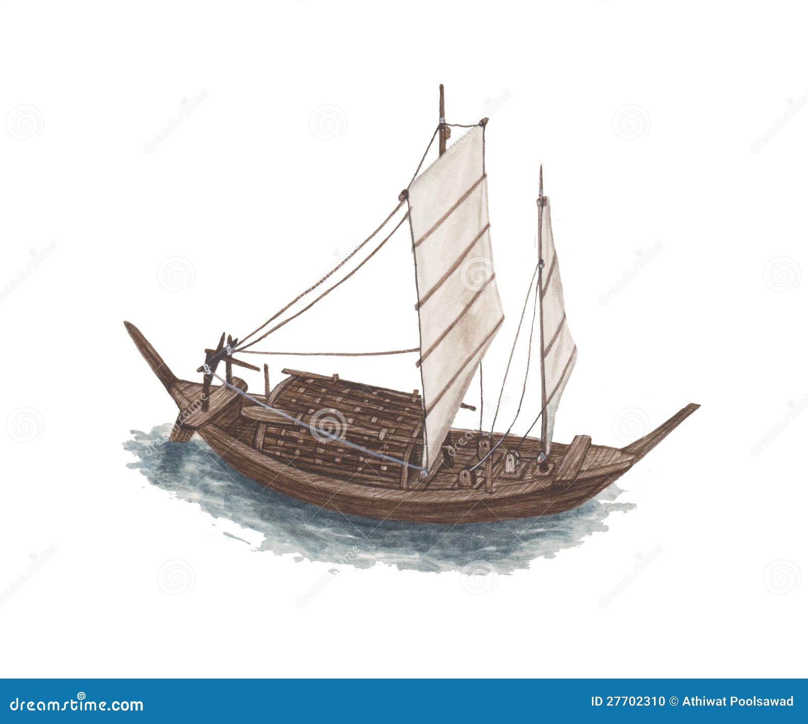 Ancient Junk stock illustration. Illustration of print - 27702310