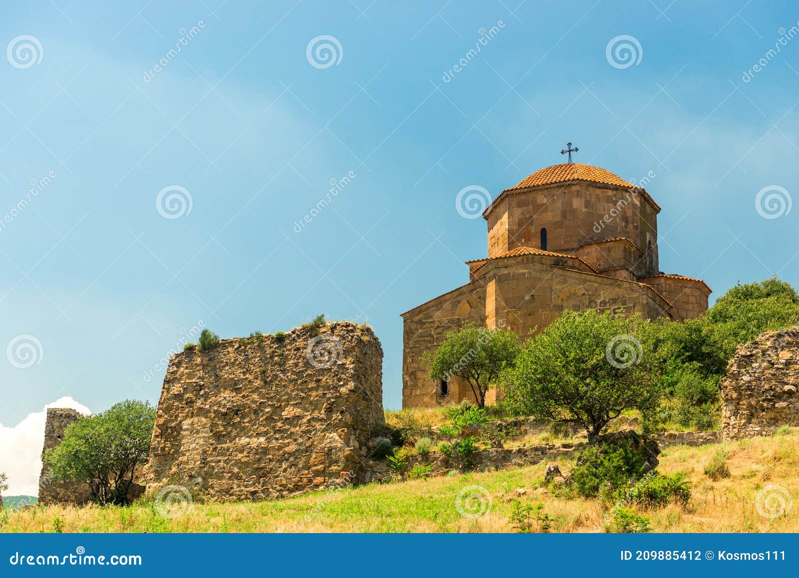 Ancient Jvari Monastery in Mtskheta Stock Photo - Image of fortress ...