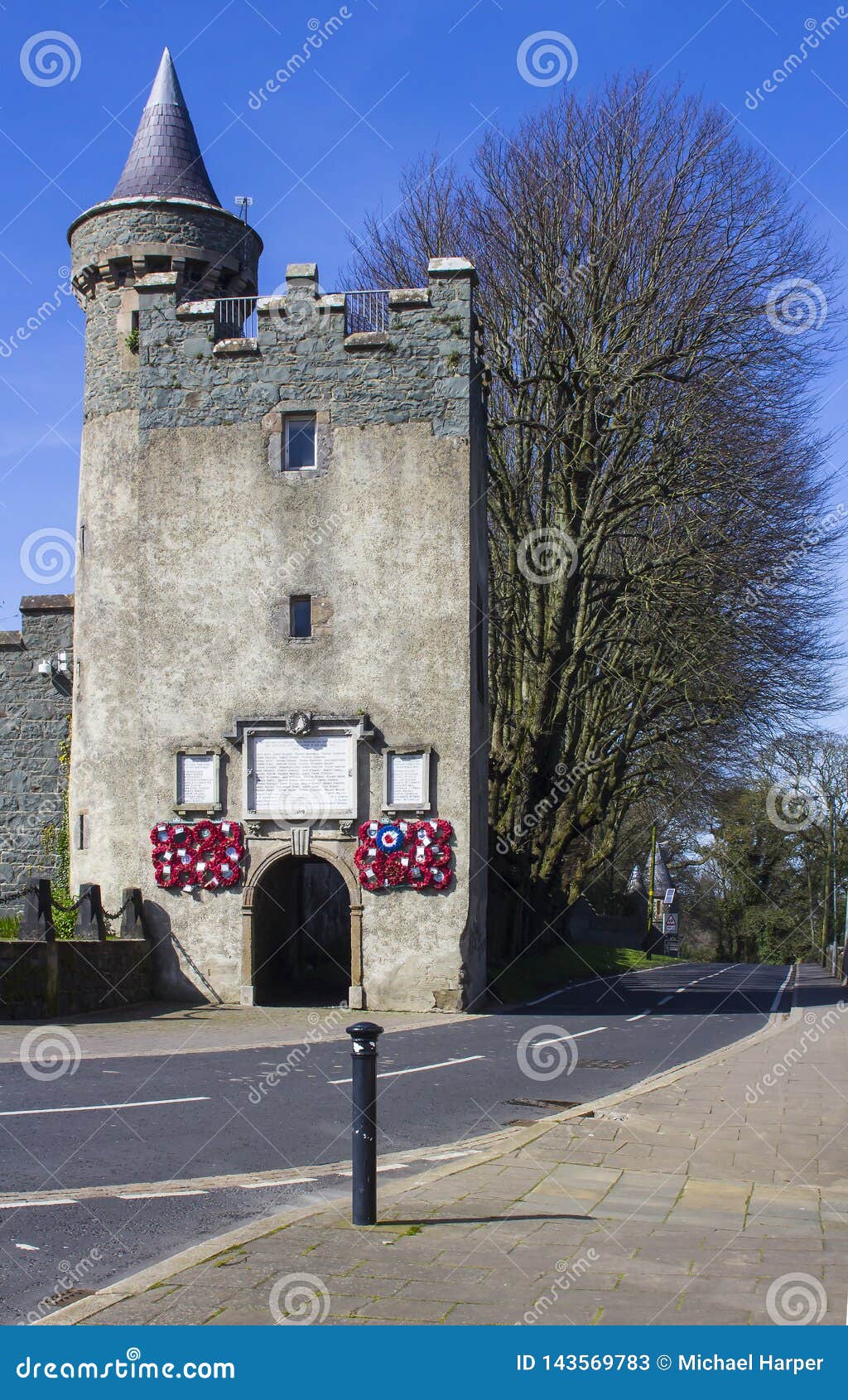 An Ancient Keep at Killyleagh Castle in Northern Ireland Stock Image ...