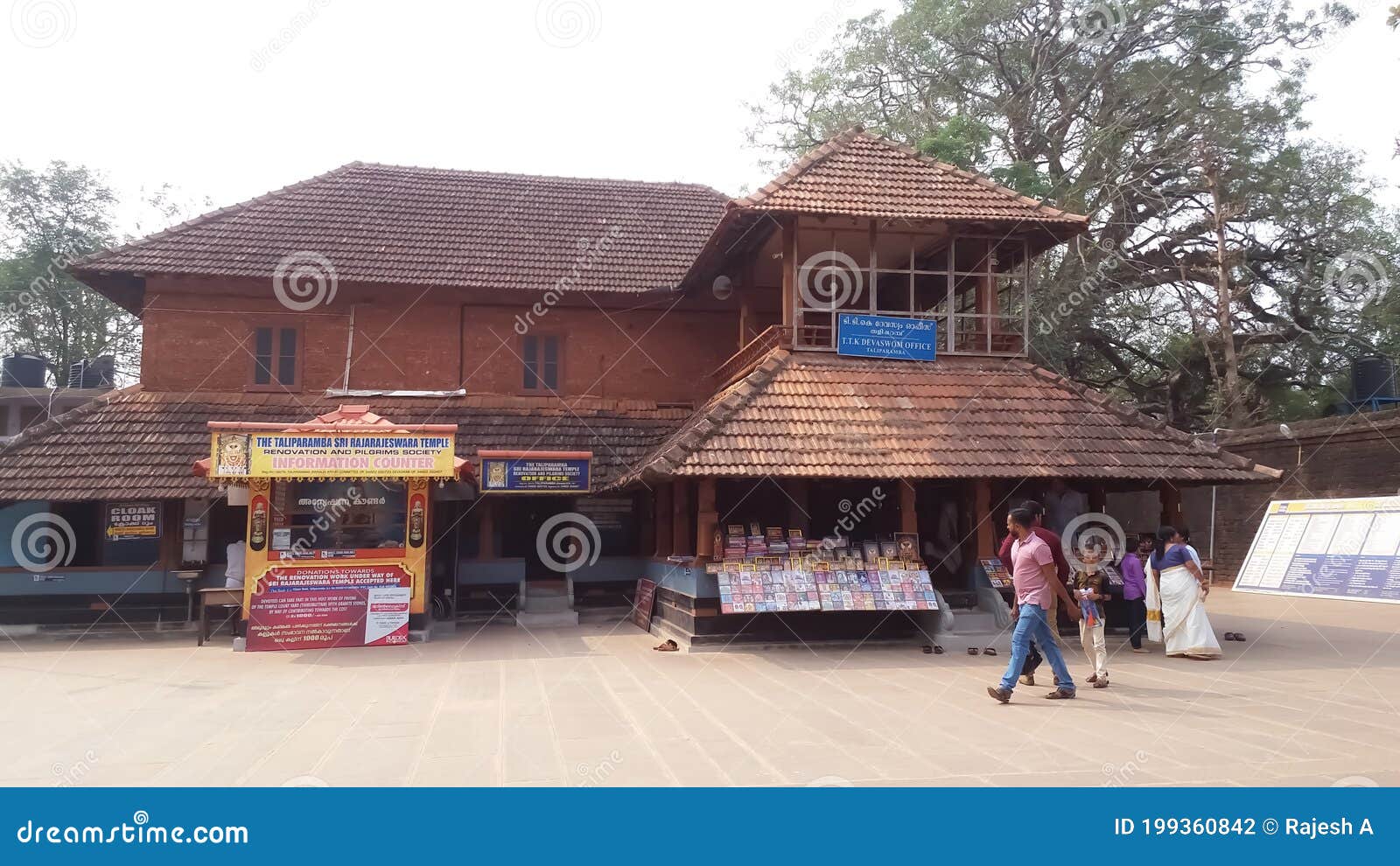 Ancient Kerala Temple View with Peoples Editorial Photography - Image ...