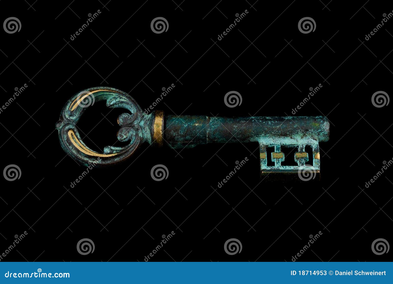 Ancient key stock image. Image of background, isolated - 18714953