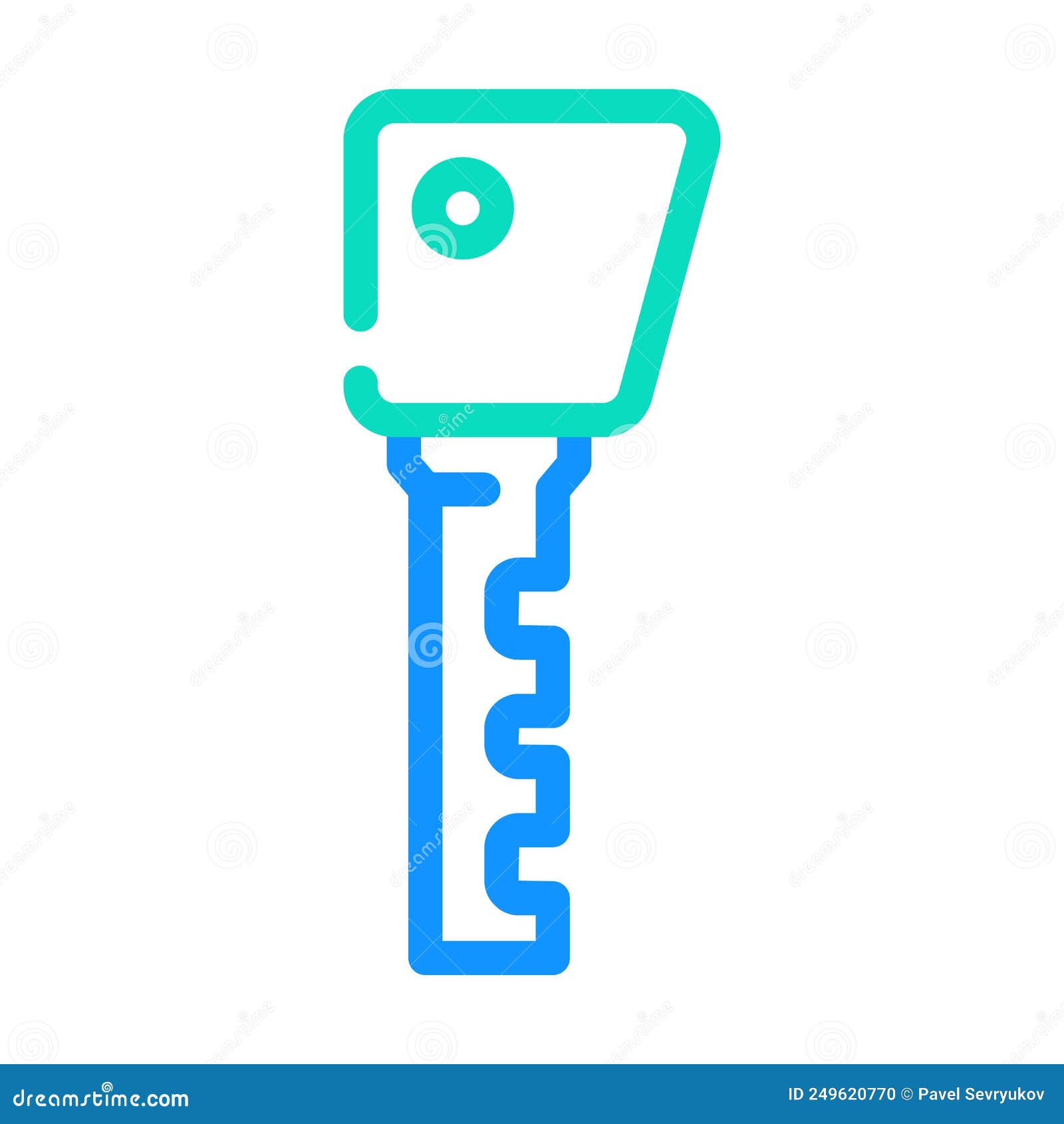 Ancient Key Color Icon Vector Illustration Stock Vector - Illustration ...