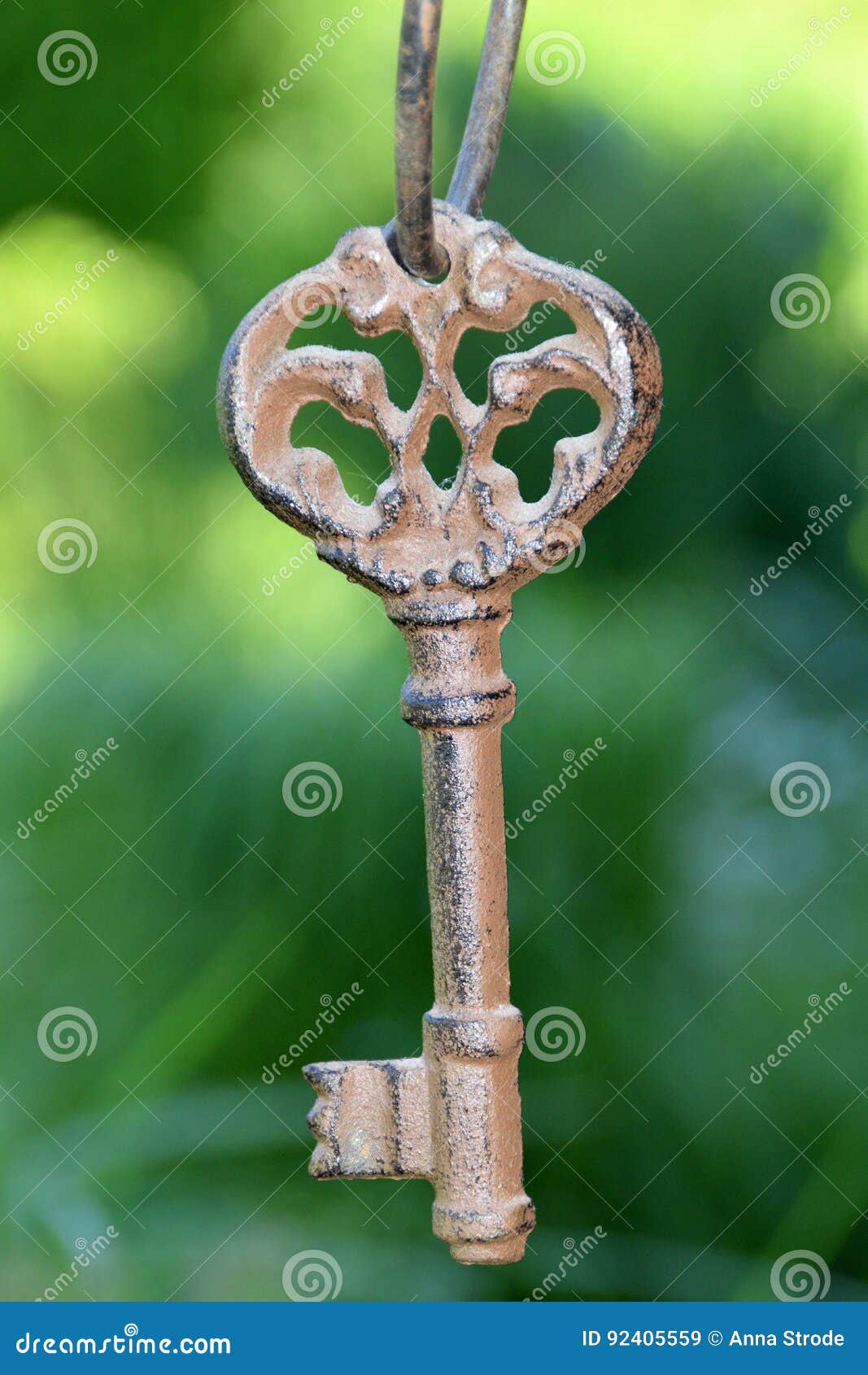 Ancient key. stock image. Image of steel, brass, colourful - 92405559