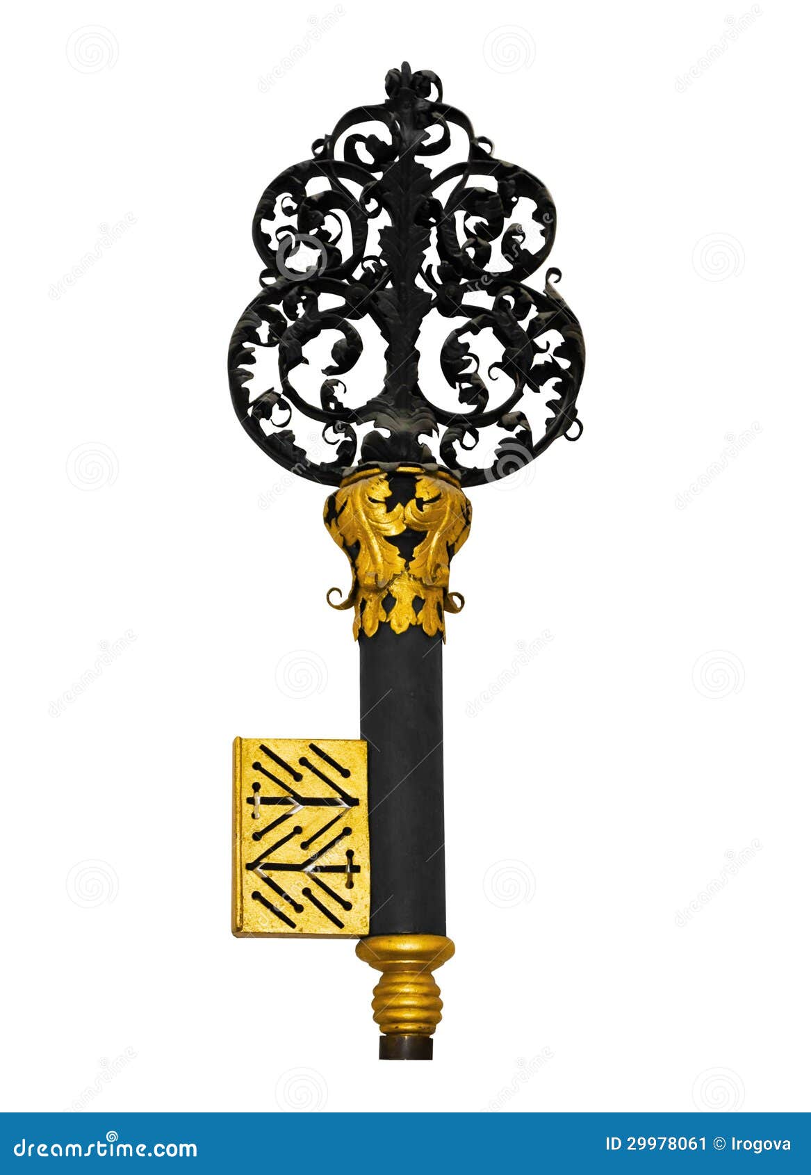 The Ancient Key Magnificently Decorated Stock Image - Image of exit ...