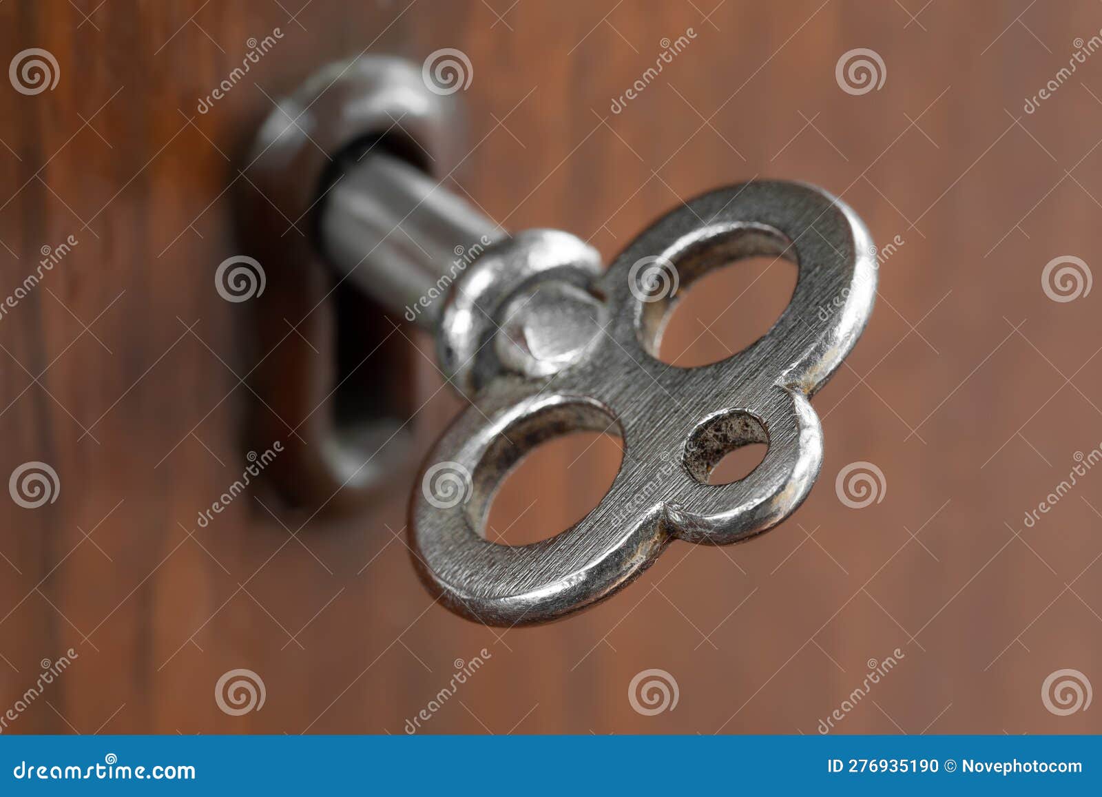 Ancient Key. Old Key in the Keyhole. Key for the Lock. Small Depth of ...