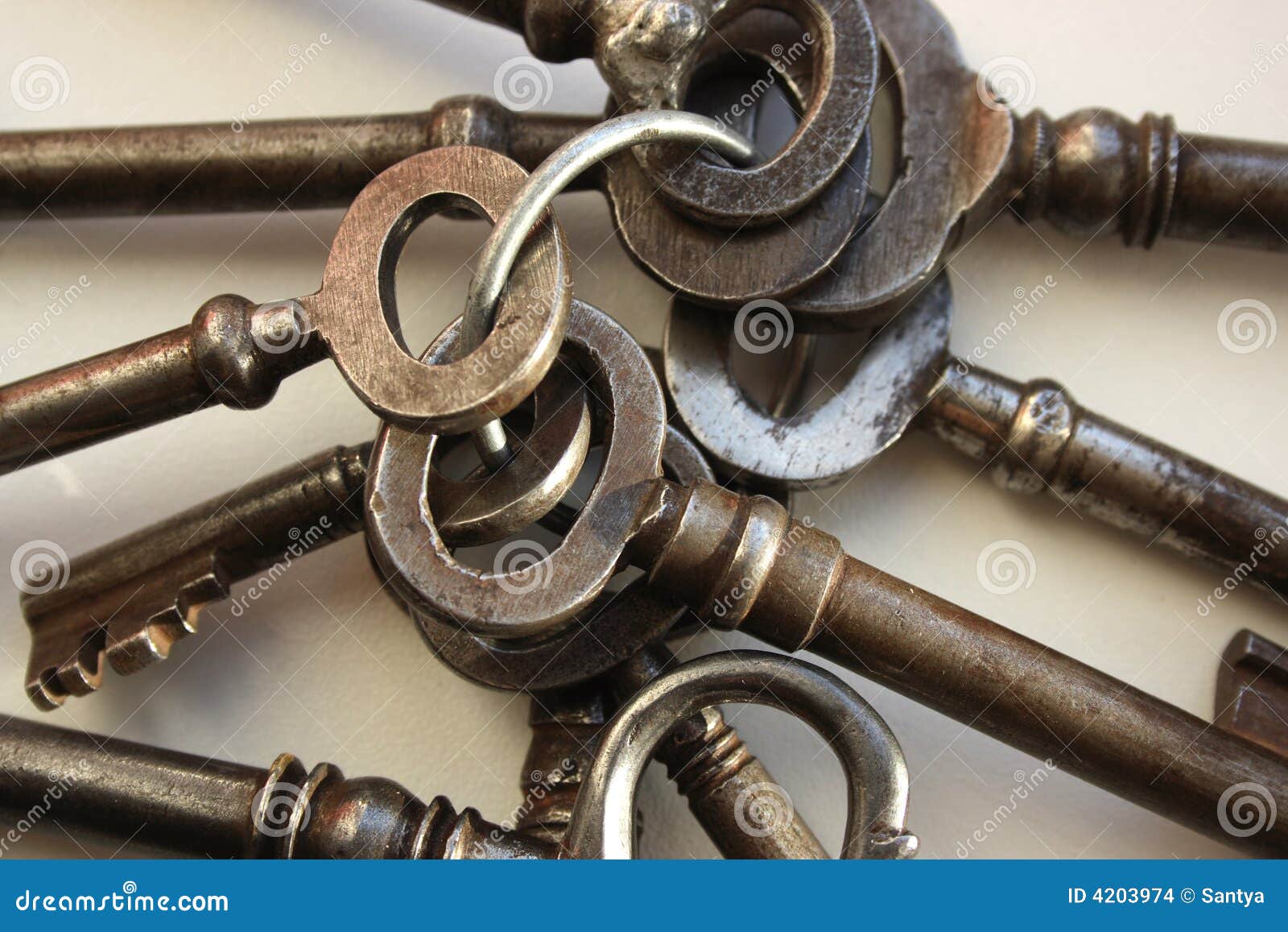 Ancient Keys stock photo. Image of metal, oldfashioned - 4203974