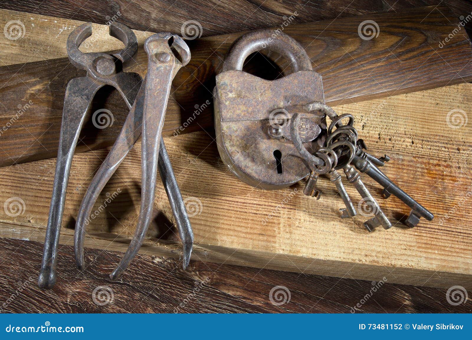 Ancient keys stock photo. Image of still, life, metal - 73481152
