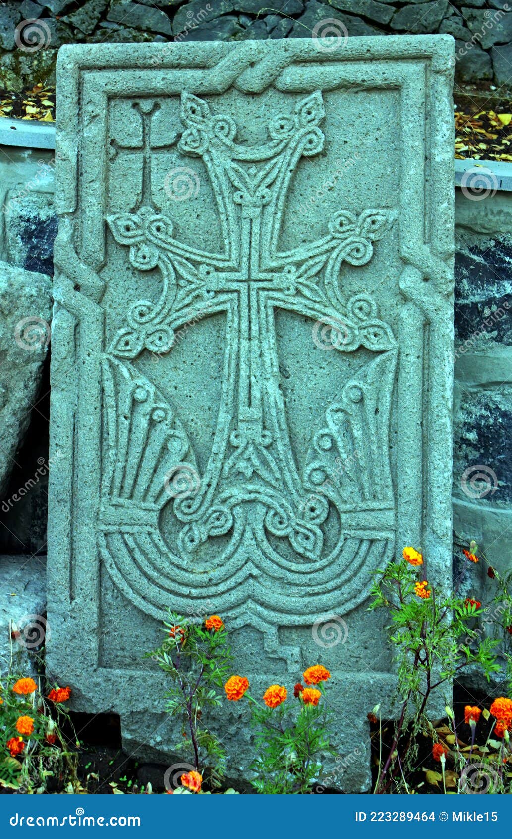 Khachkar in Monastery, Armenia Stock Photo - Image of armenia, country ...