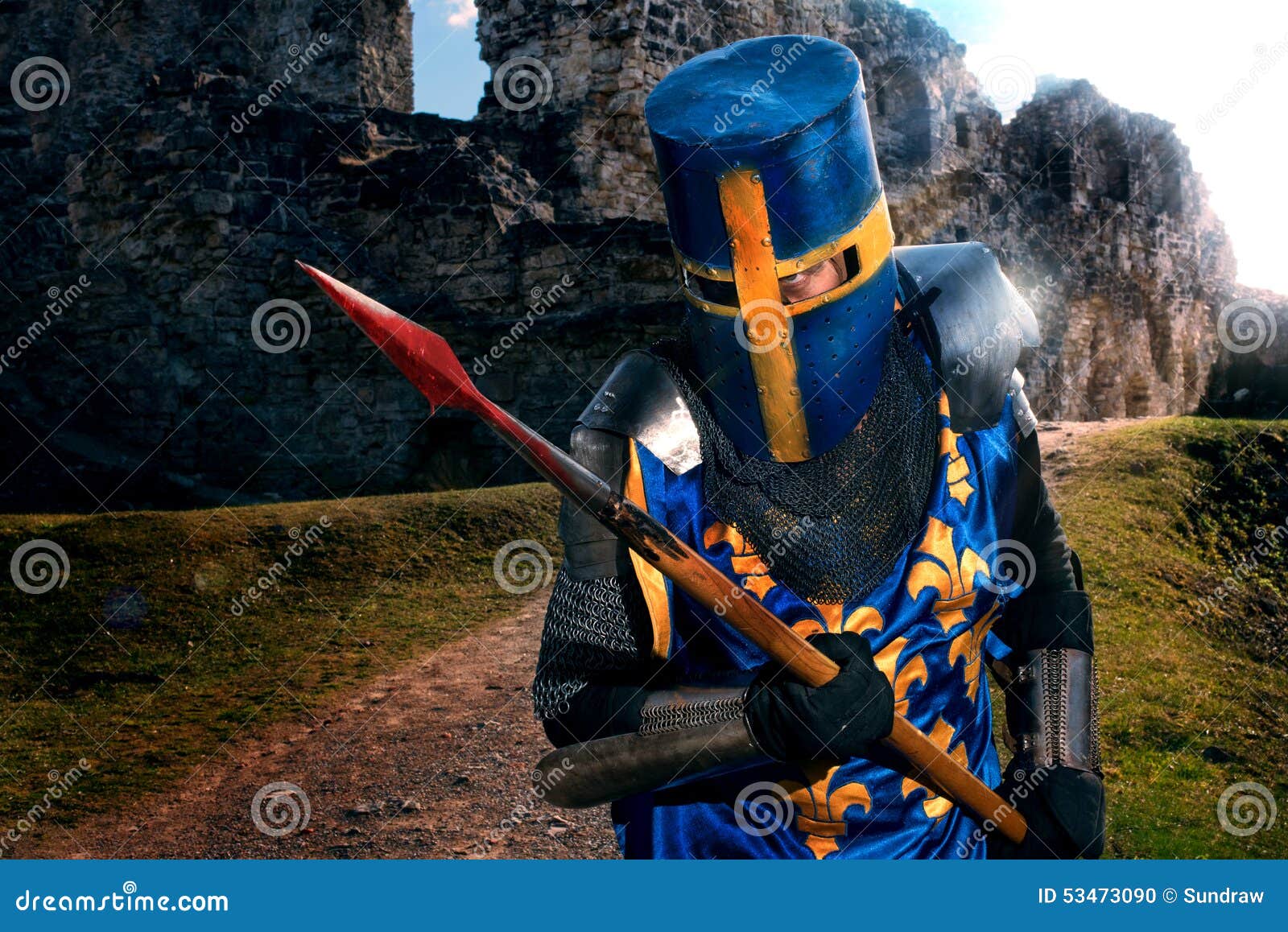 Ancient knight stock photo. Image of history, fighter - 53473090