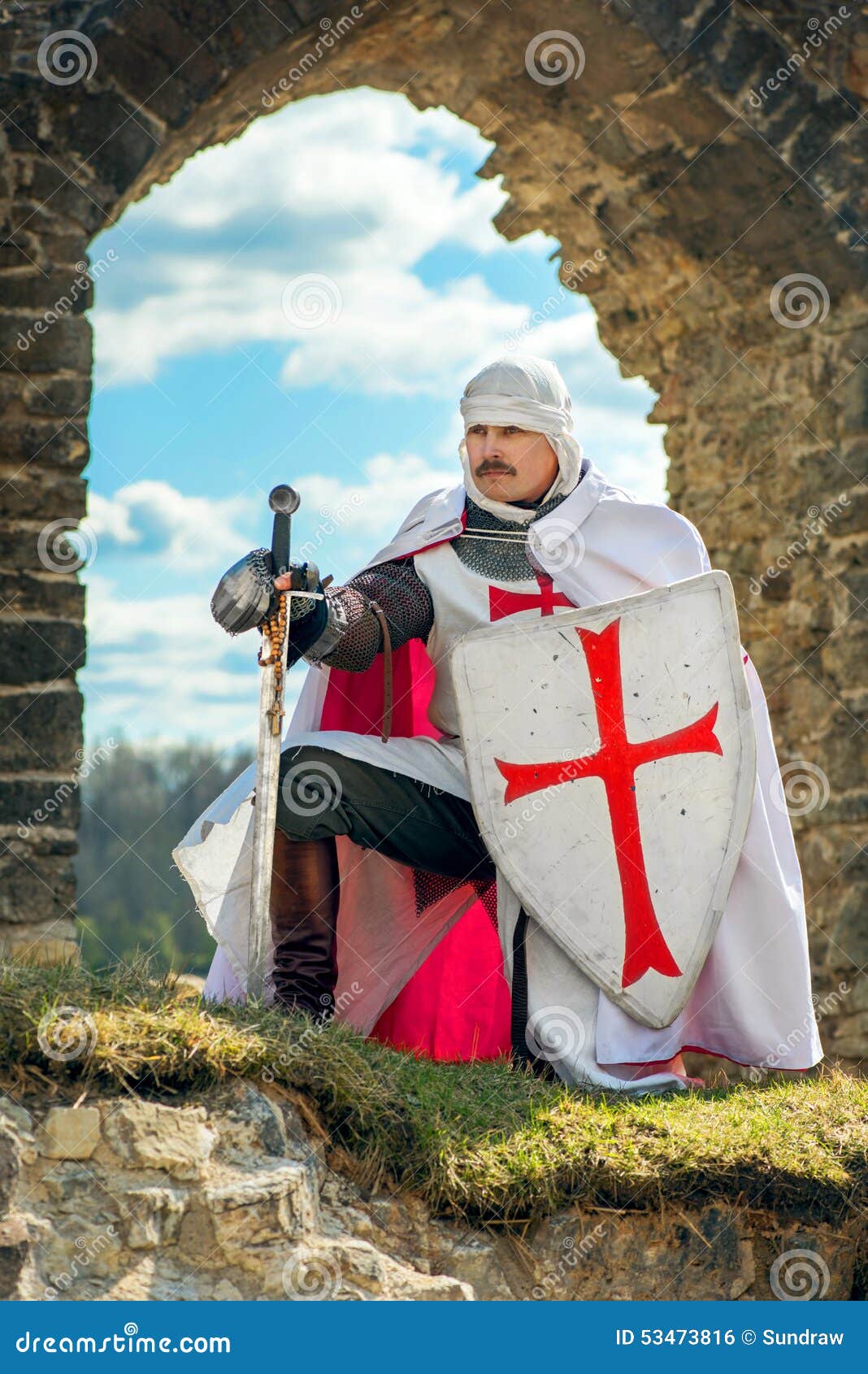 Ancient knight stock photo. Image of costume, fighter - 53473816