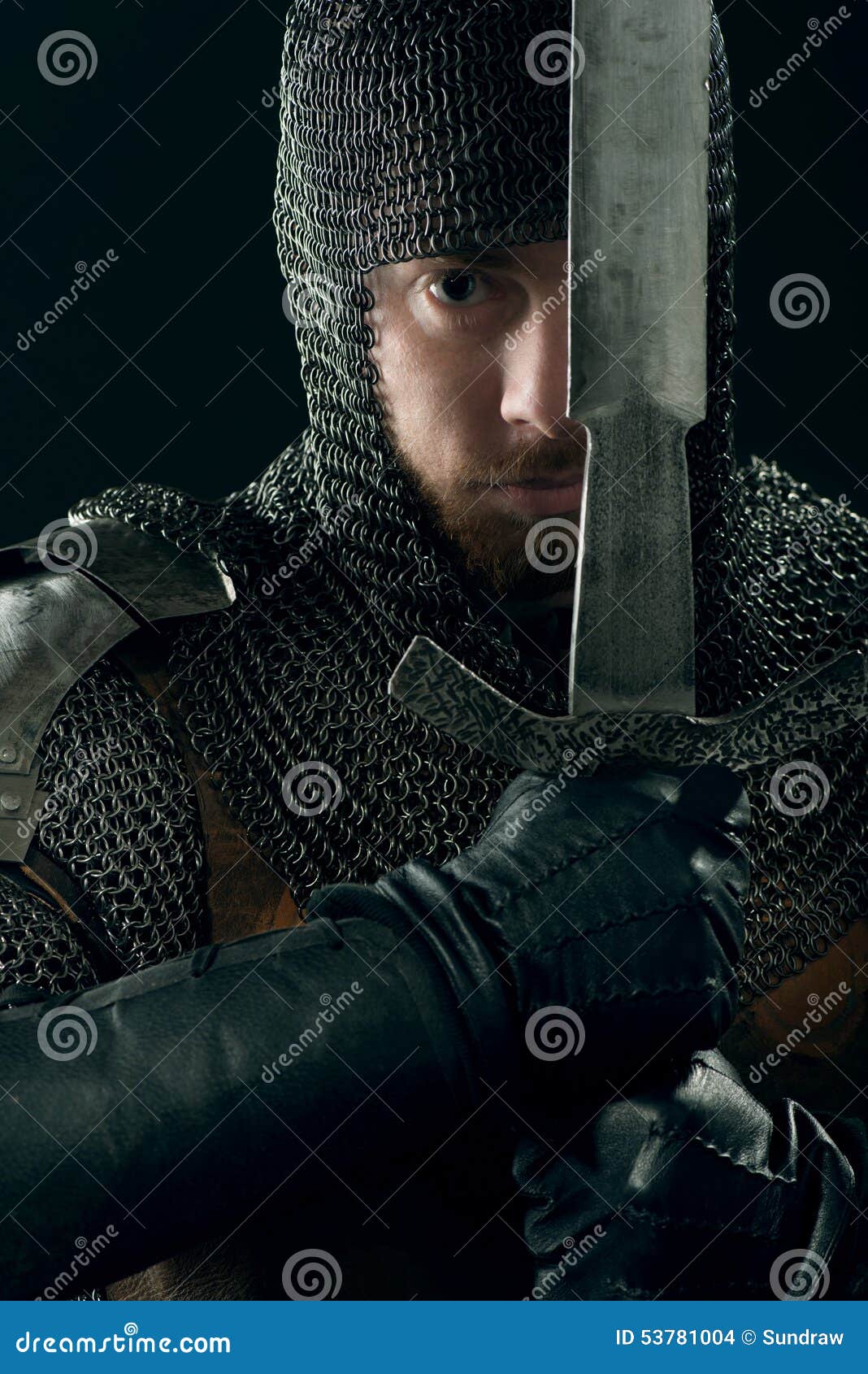 Ancient Knight in Metal Armor Stock Photo - Image of fighter, plate ...
