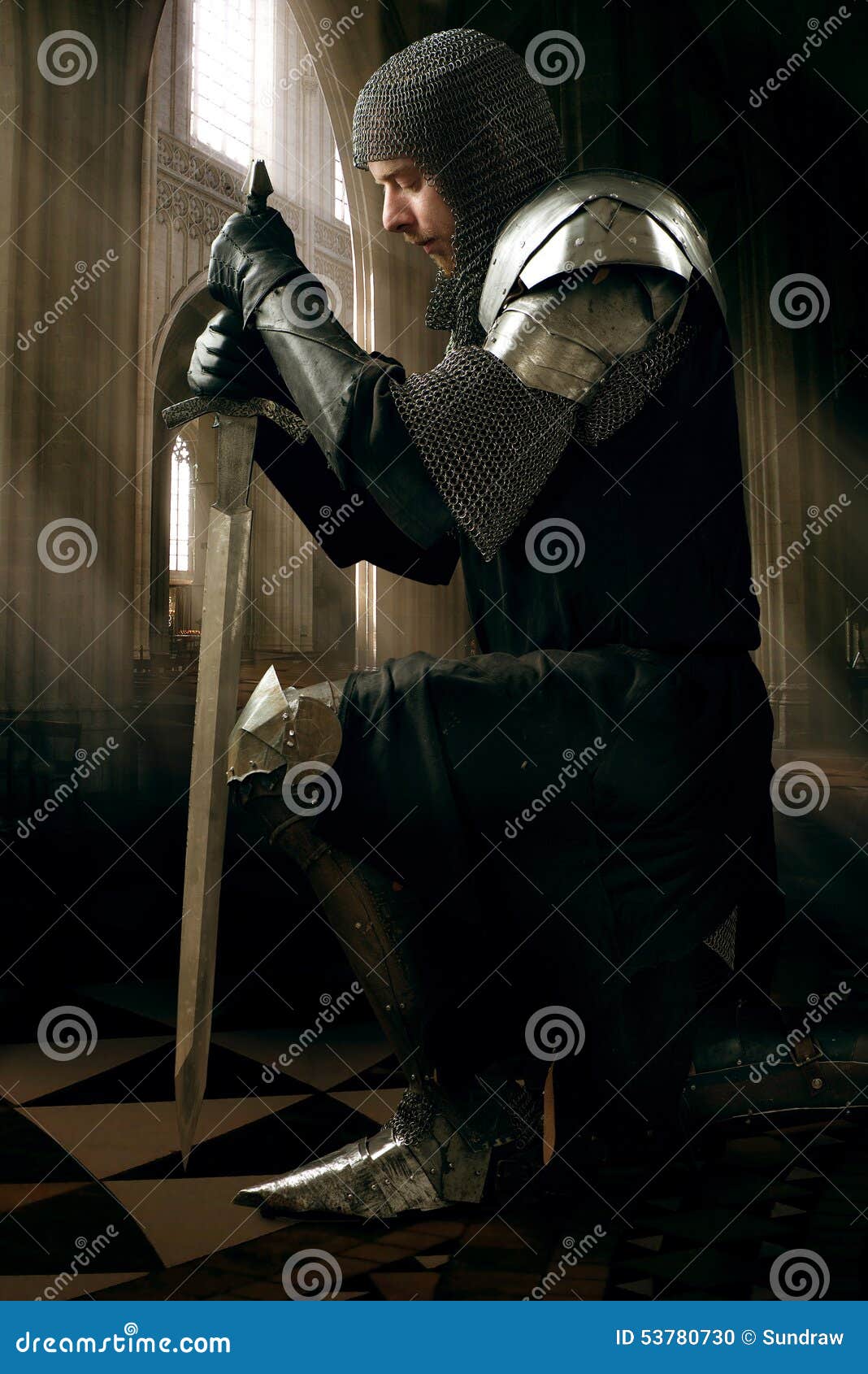 Ancient Knight in Metal Armor Stock Photo - Image of medieval, culture ...