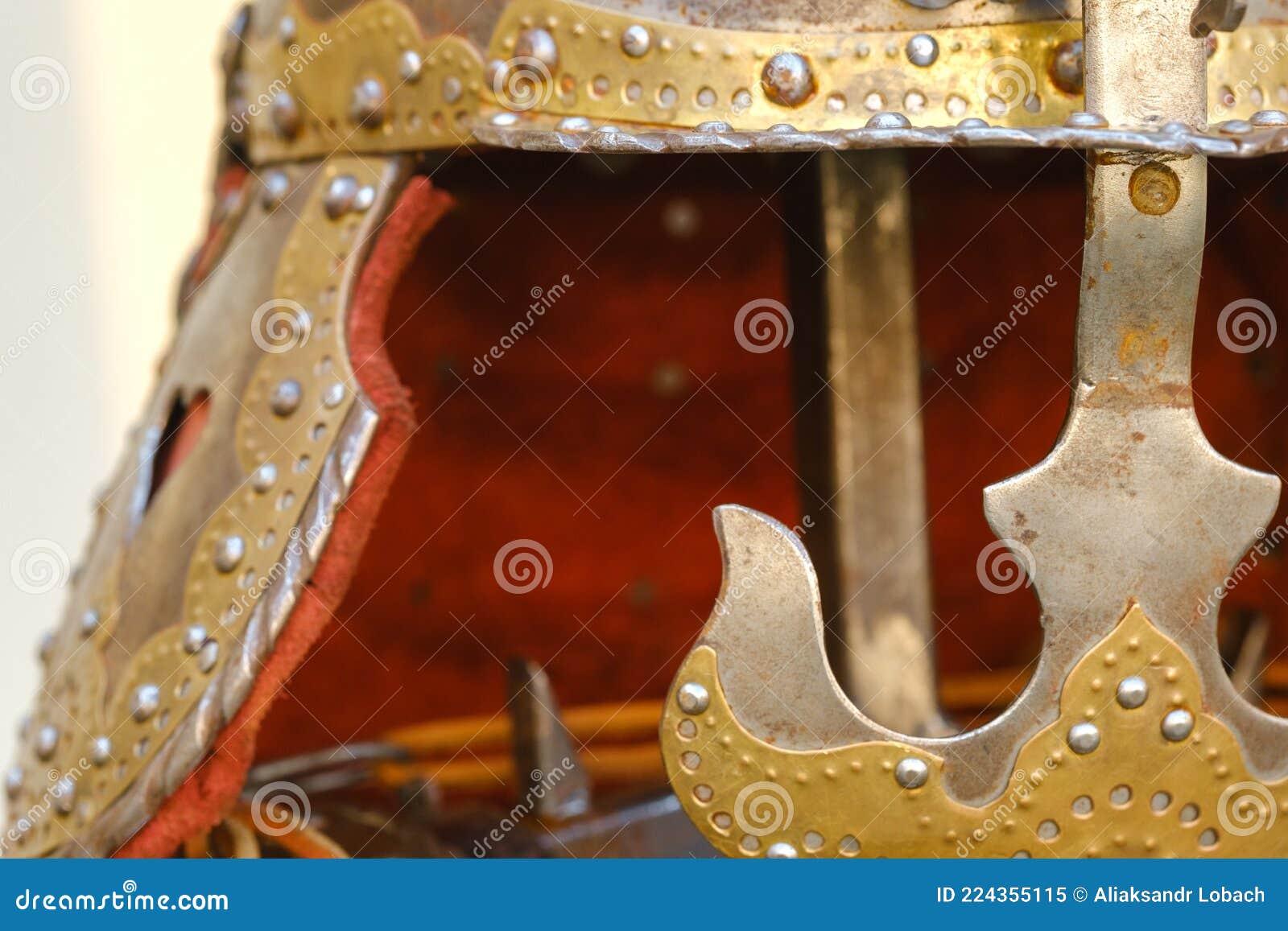 An Ancient Knight S Helmet with Armor.a Medieval Concept Stock Image ...