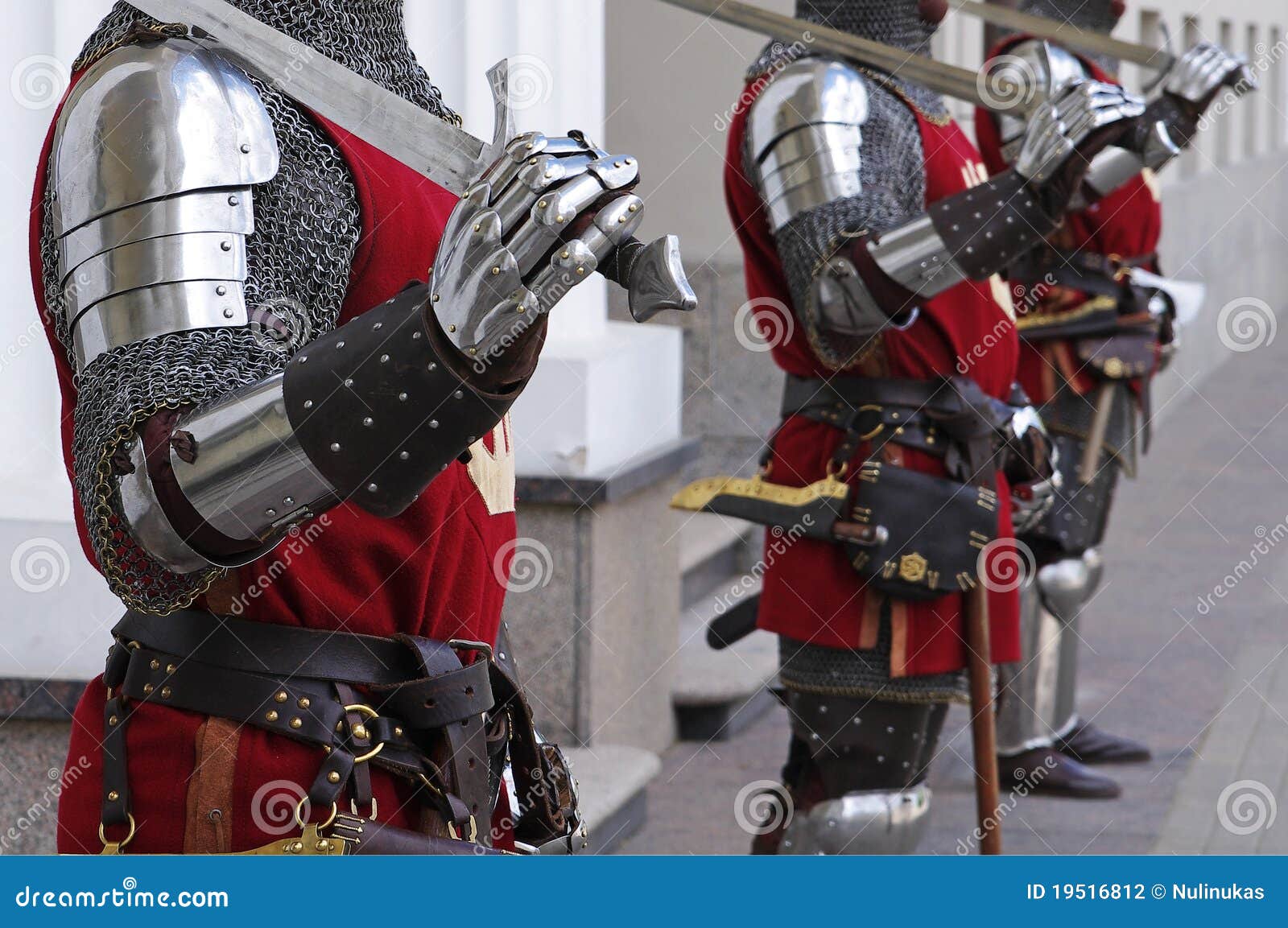 Ancient knights standing stock photo. Image of object - 19516812