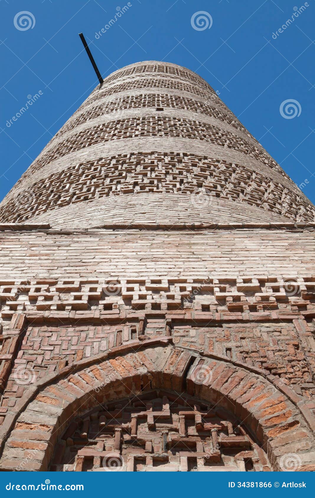 Ancient Kyrgyz Burana Tower Stock Photo - Image of ruins, asia: 34381866